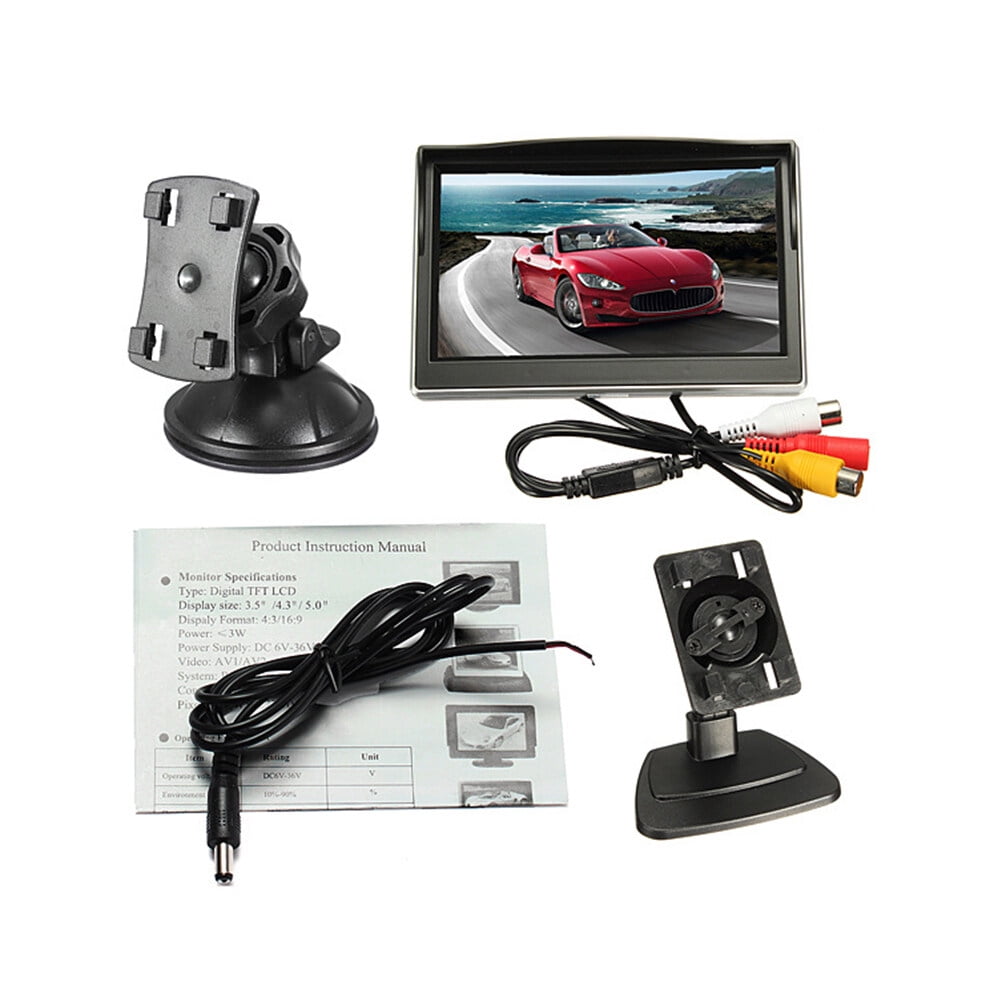 OUNONA 5 Inch Car Screen Rear View Monitor Backup Camera with Front and ...