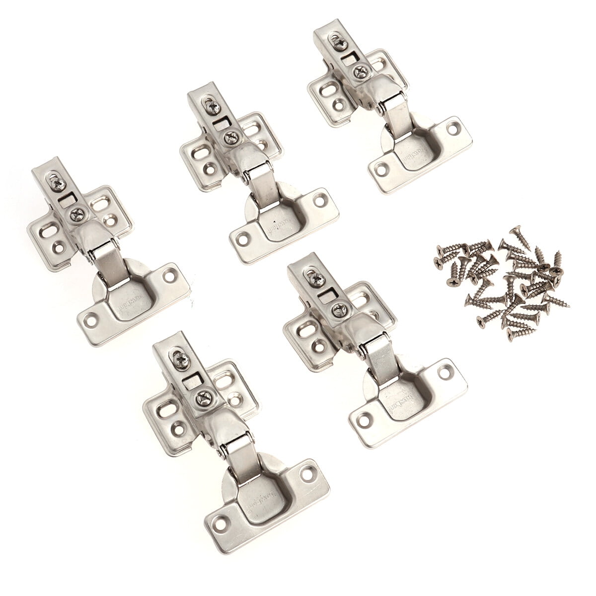 OUNONA 5 PCS 1.2mm Thickness Steel Face Frame Mounting Furniture Hinges ...