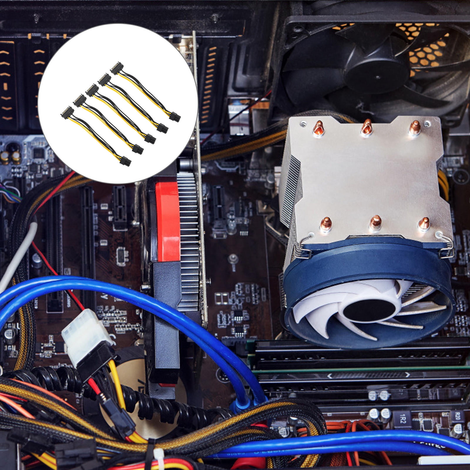 OUNONA 5 PCS Power Adapter Cable Spare Power Cable 20X5X1CM Black ...