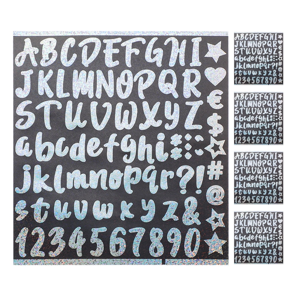 OUNONA 5-Pack Alphabet and Number Stickers, Adhesive Decorative Letter ...