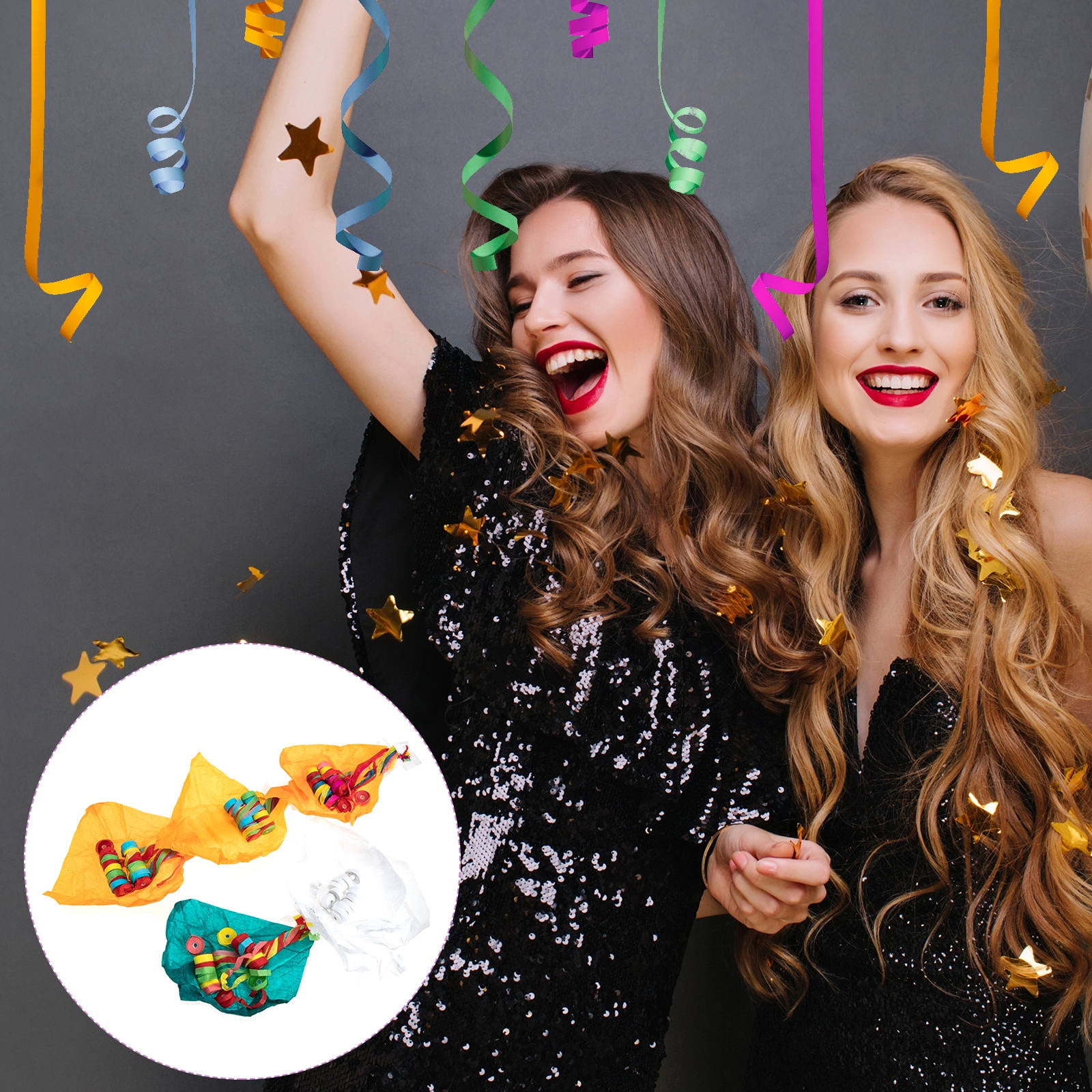 OUNONA 5 Packs Wedding Throwing Streamer Colorful Paper Streamers Party ...