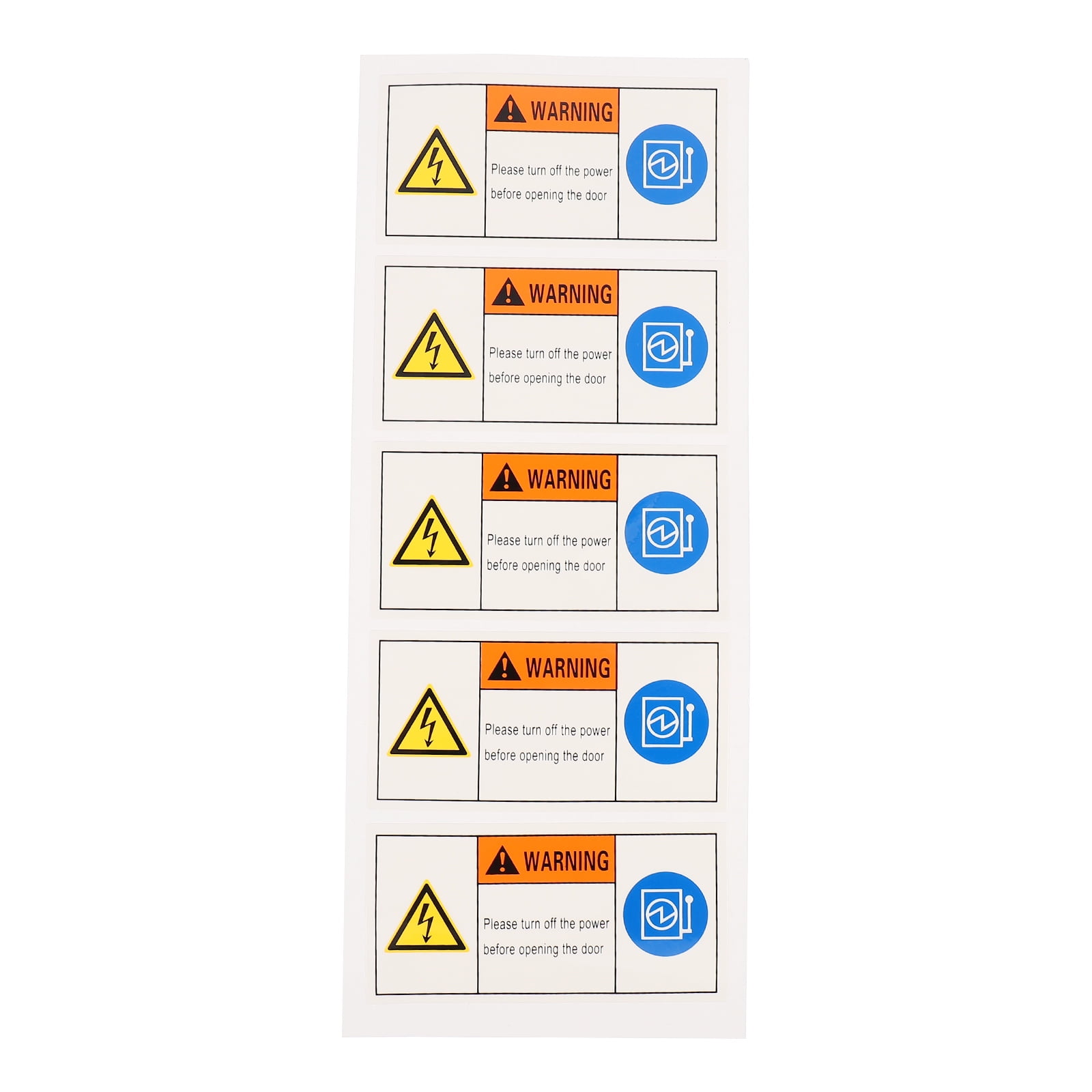 Caution Warning Safety Sign Stickers for Electric Box Blue Color 5pcs 4.5 x 3.2 Inches - Walmart.com