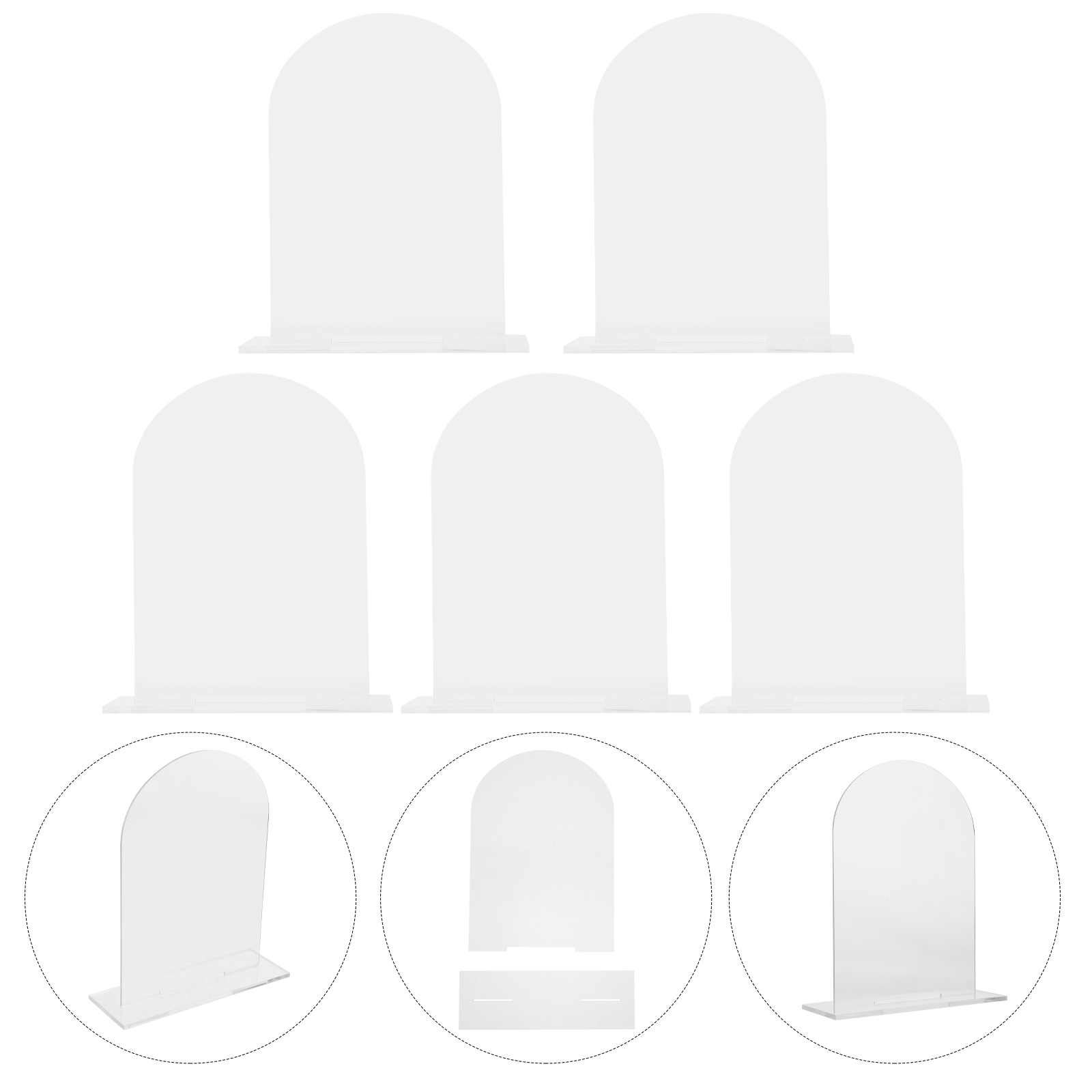 OUNONA 5 Pcs Blank Signs Label Display Stand Our First Day of School Transparent - Walmart.com