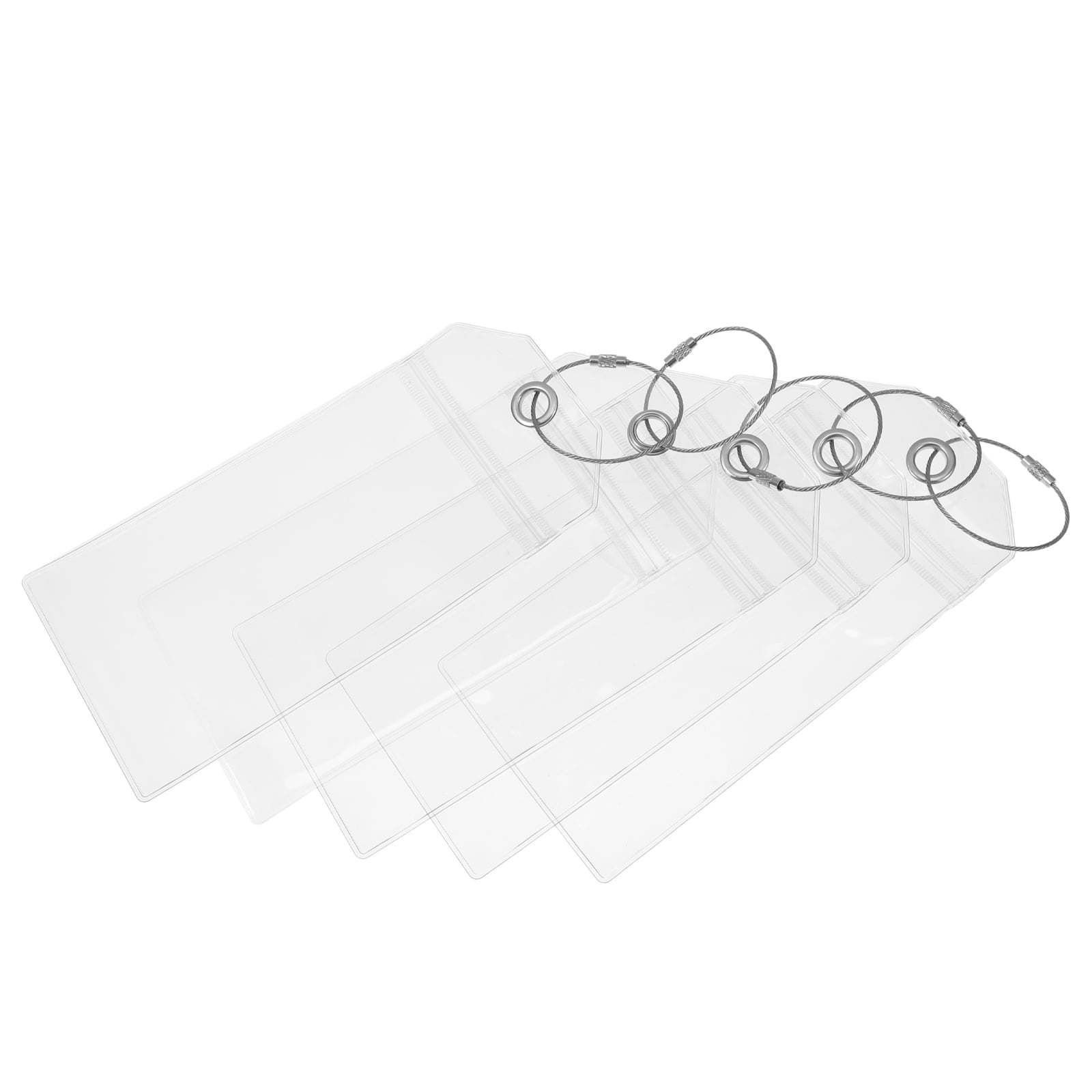 OUNONA 5 Pcs Liggage Tags Luggae Insurance Card Badges Heavy Duty ...