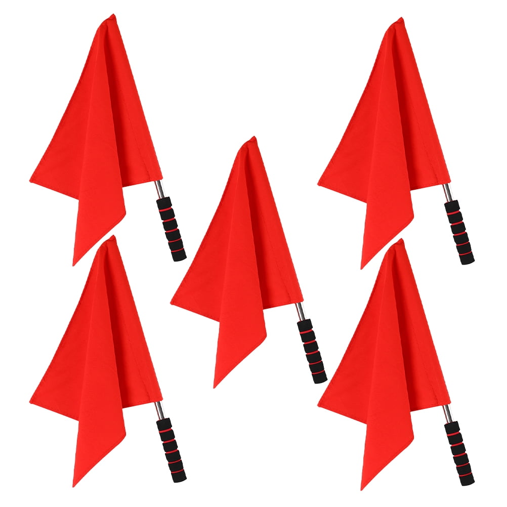 OUNONA 5 Pcs Stainless Steel Referee Signal Flag Easy To Carry Flag For ...