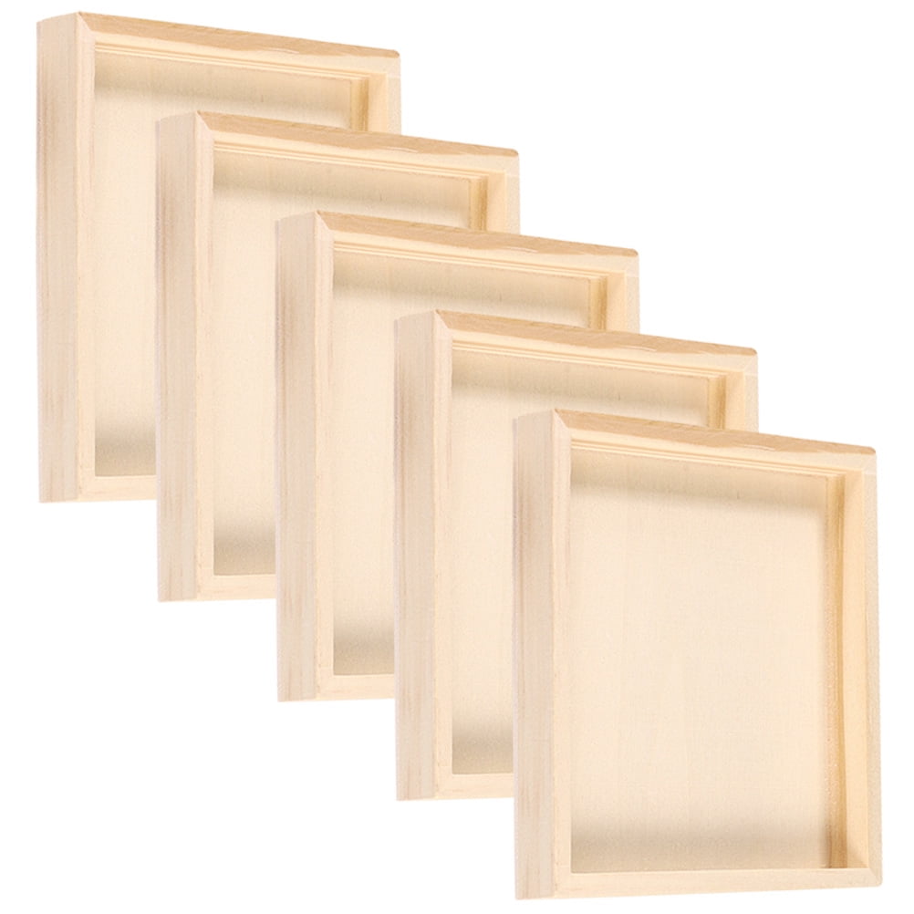 OUNONA 5 Pcs Wooden Pallet Tiered Tray Craft Storage Trays Blocks ...