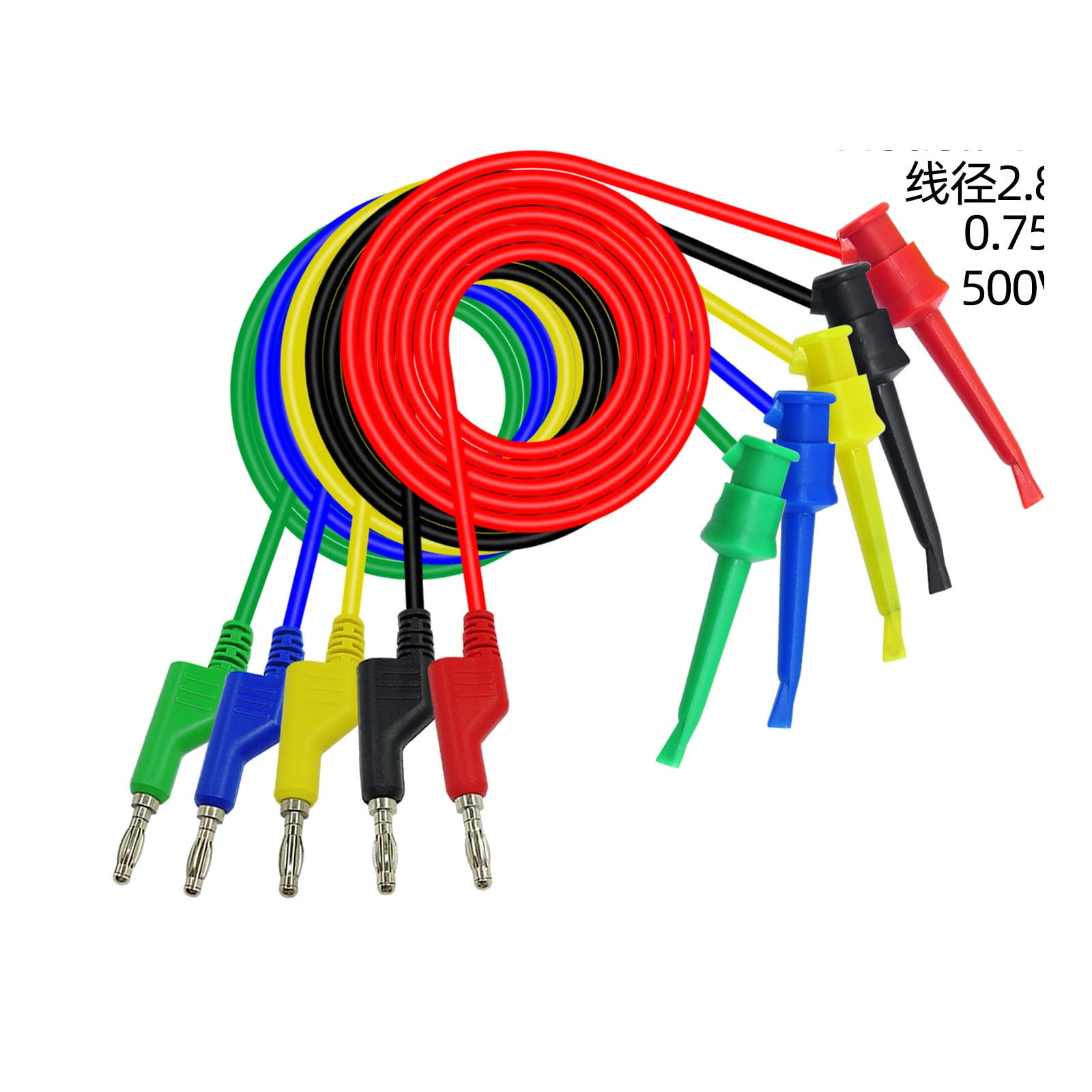 OUNONA 5-Piece Multimeter Test Set with Stackable Banana Plugs and ...