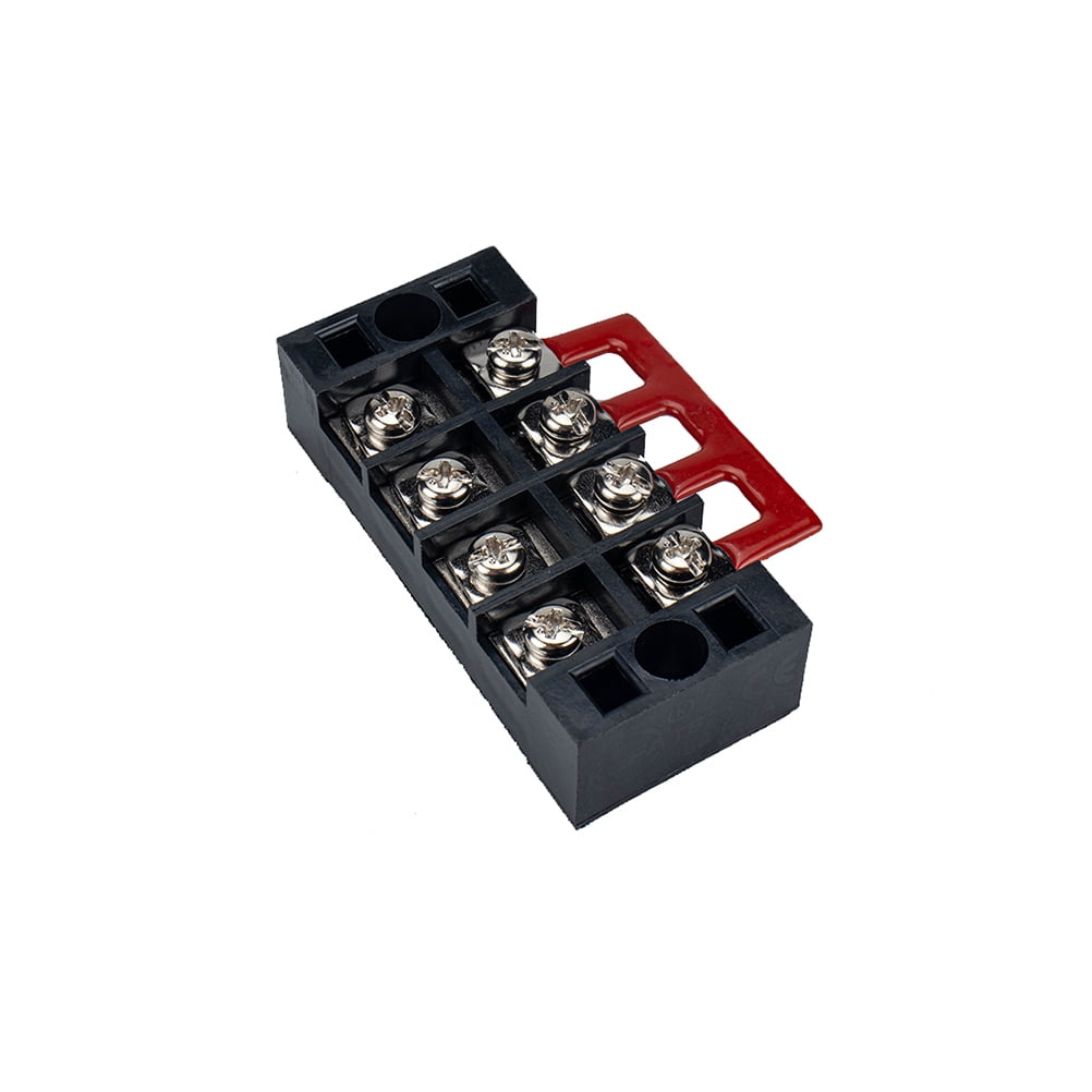 OUNONA 5 Sets 4P Dual Row Screw Terminal Strip Blocks 25A 4 Positions ...