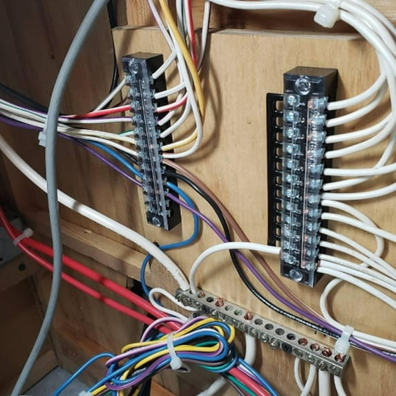 OUNONA 5 Sets 5P Dual Row Screw Terminal Strip Blocks 25A 5 Positions ...