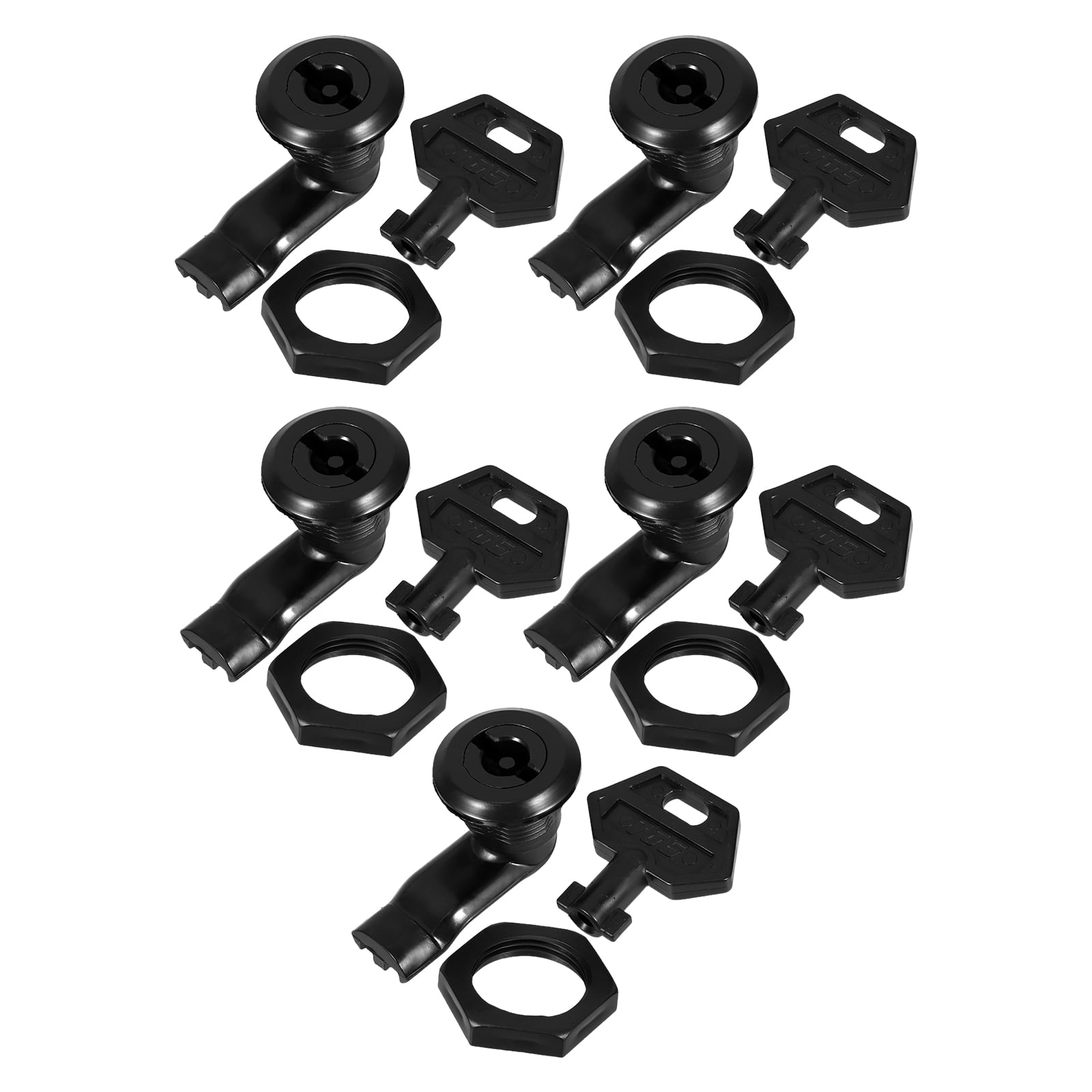 OUNONA 5 Sets Electric Cabinet Lock Black Turn Latch Lock For Power ...