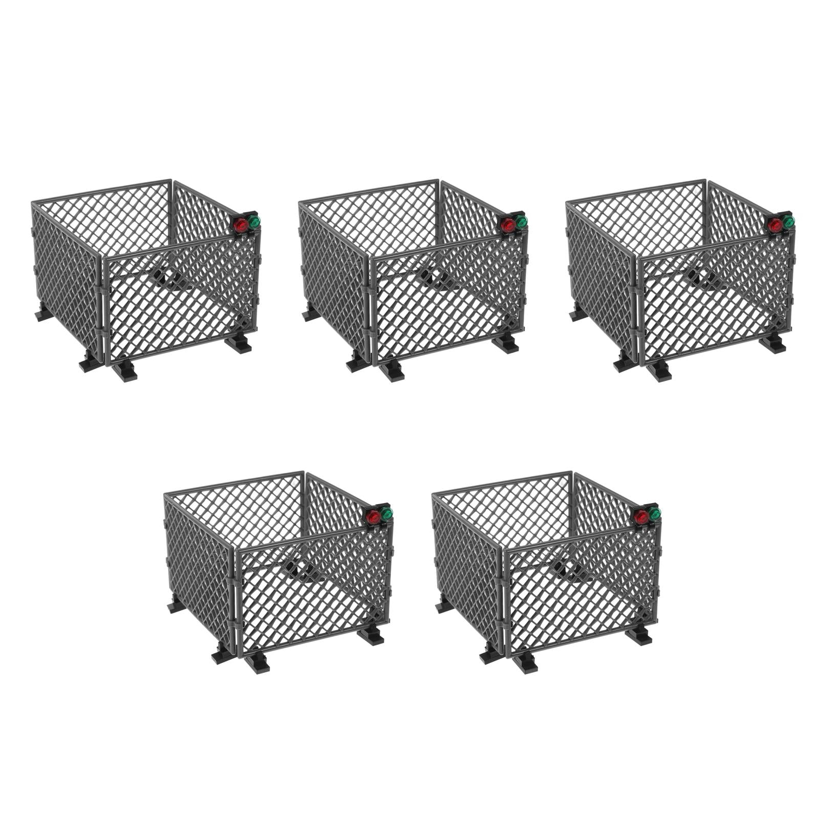 OUNONA OUNONA 5 Sets Of Diy Mini Fence Decor Model Miniature Plastic ...