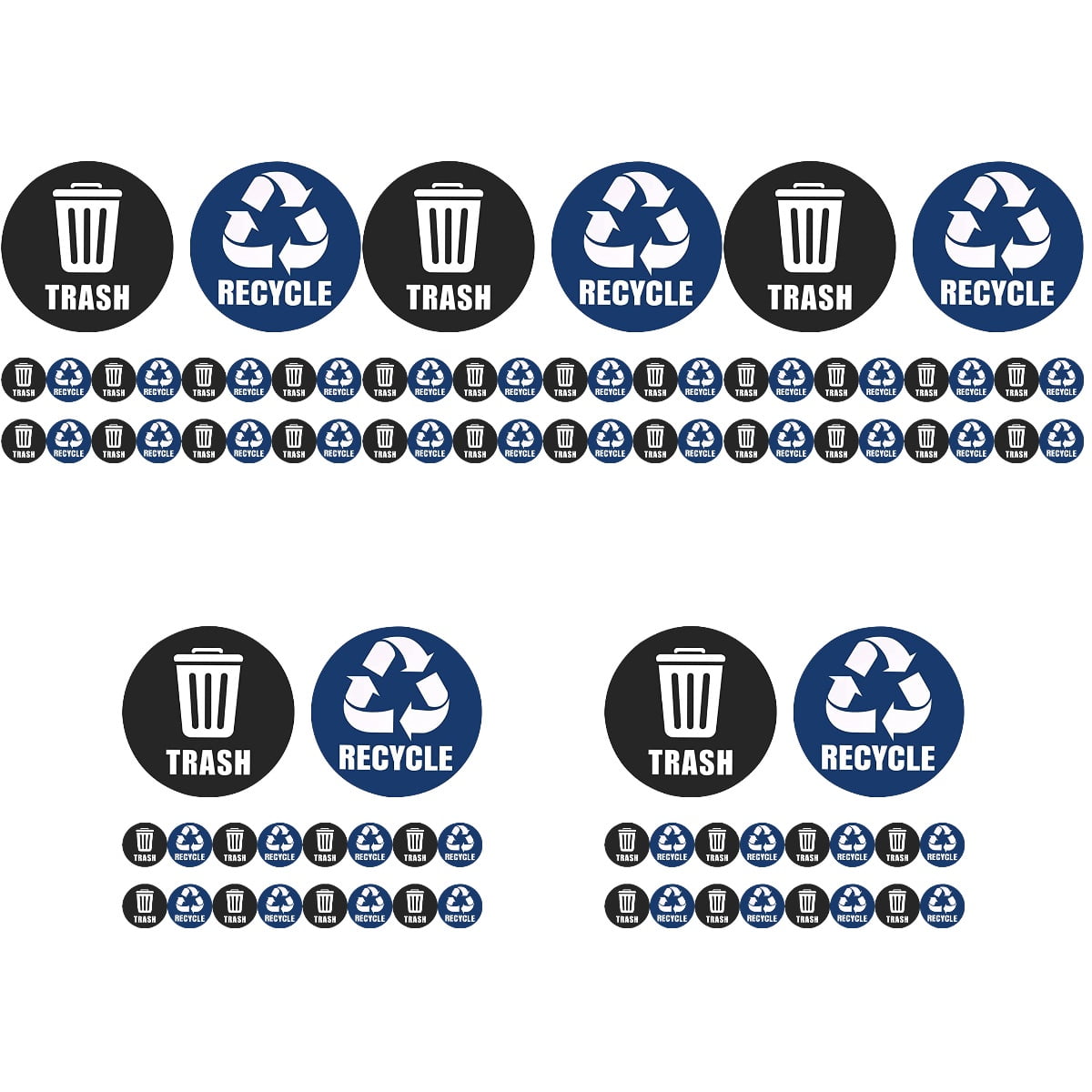 OUNONA 5 Sets Recycling Bin Sticker PVC Recycling Stickers Rubbish Can ...