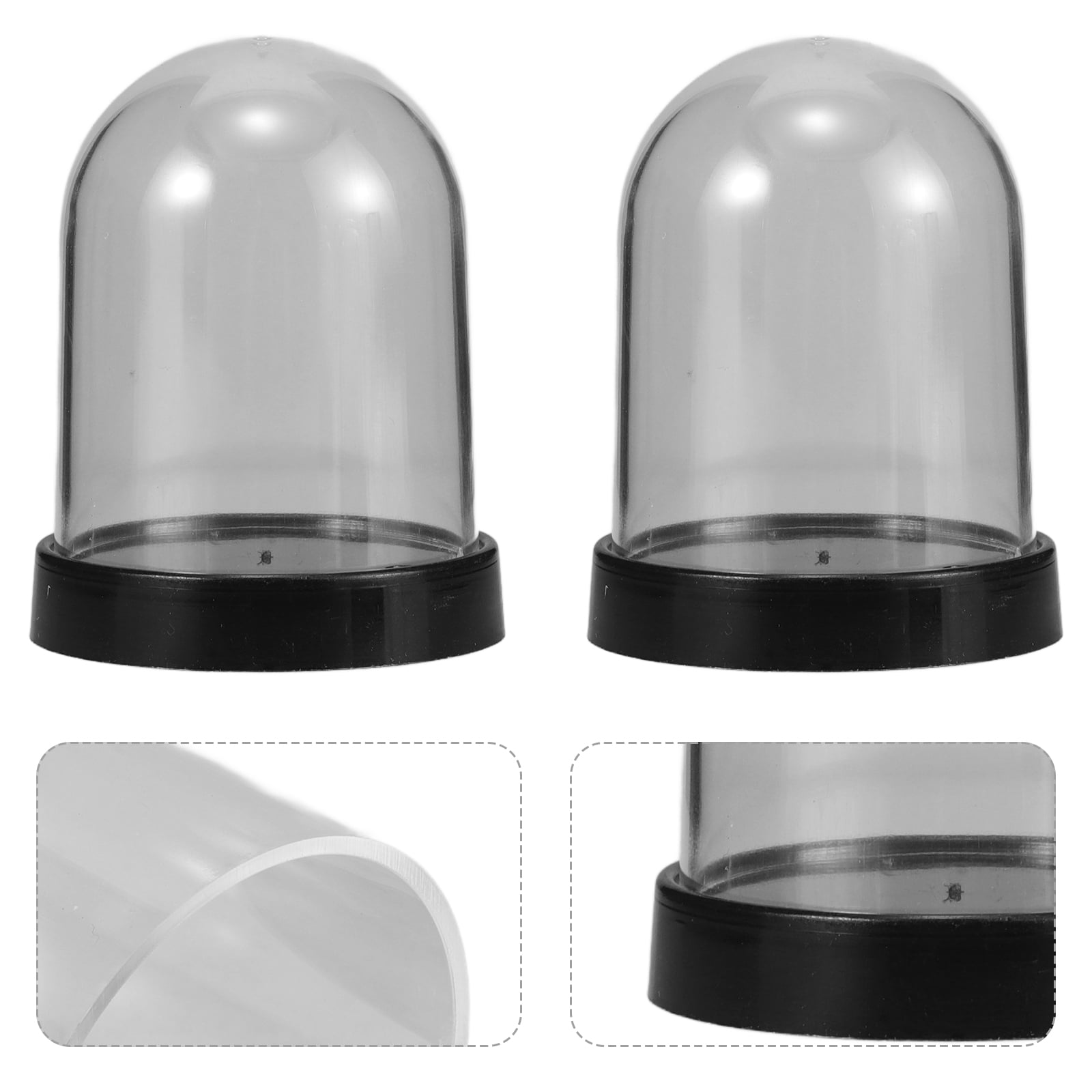 OUNONA 5 Sets Of Transparent Cloche Domes For Home Decor Plastic ...