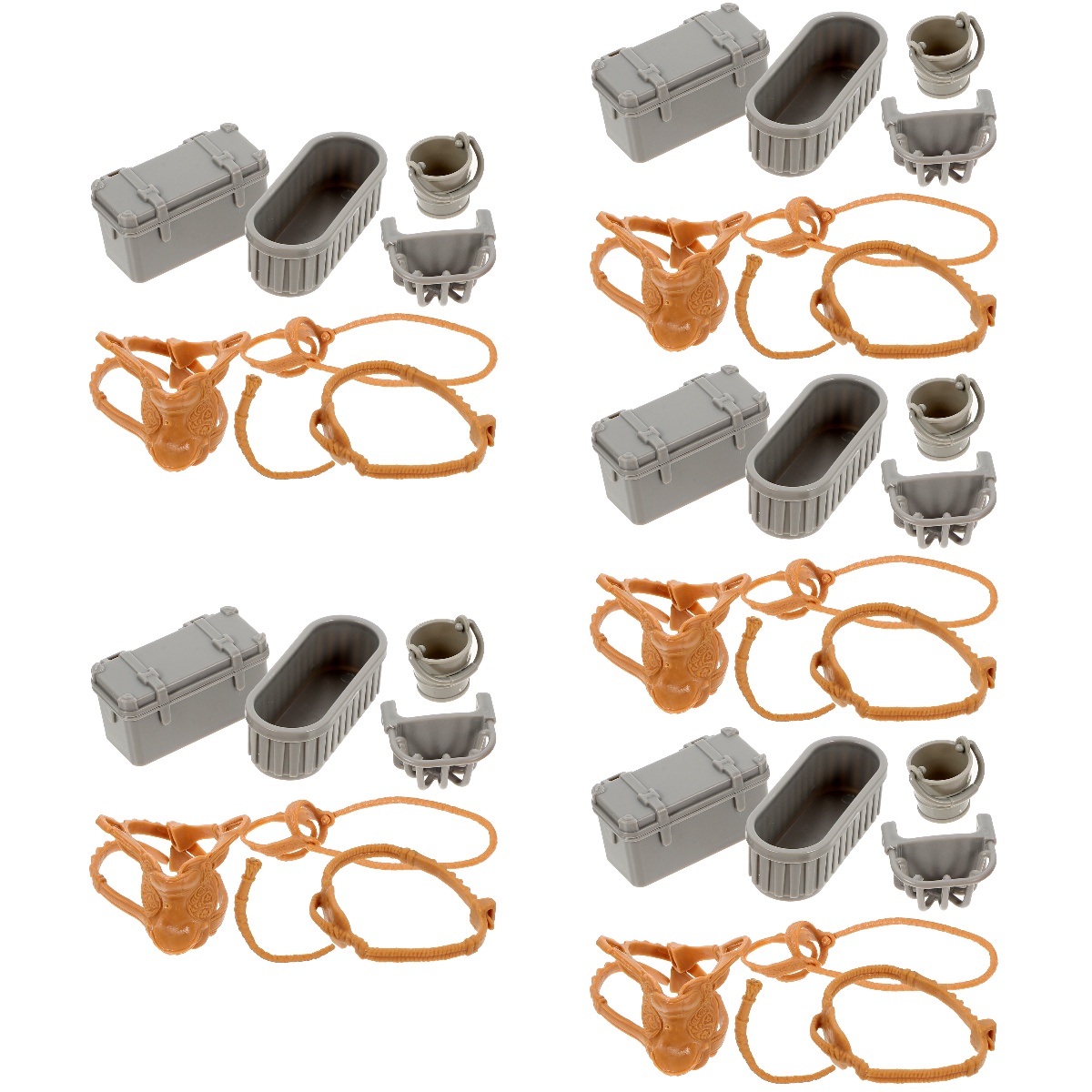 OUNONA 5 Sets of Artificial Horse Ranch Model Mini Farm Layout ...