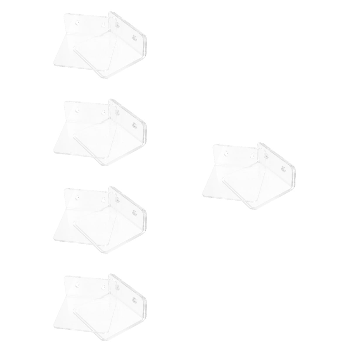 OUNONA 5 Sets of Wall Bonsai Rack Clear Acrylic Window Shelf for Plants ...