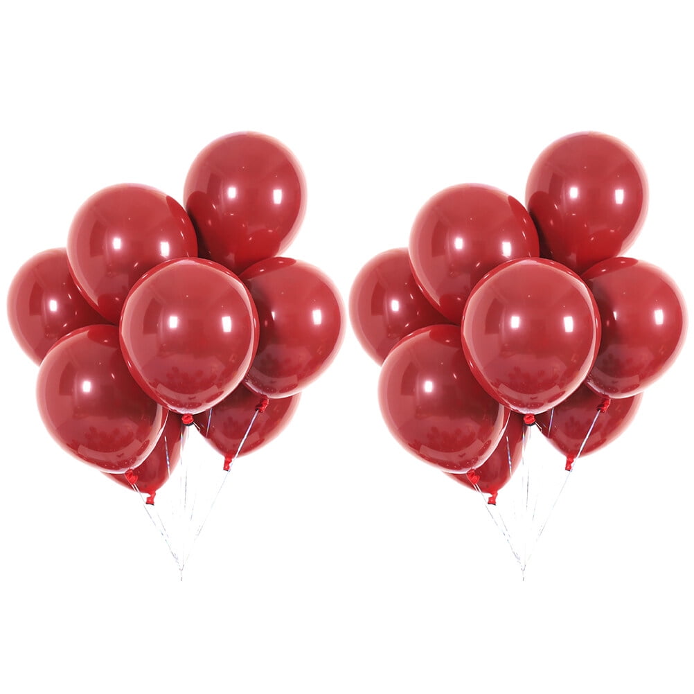 OUNONA 50 Pcs Double Red Balloon Wedding Decoration Party Prop Balloons ...
