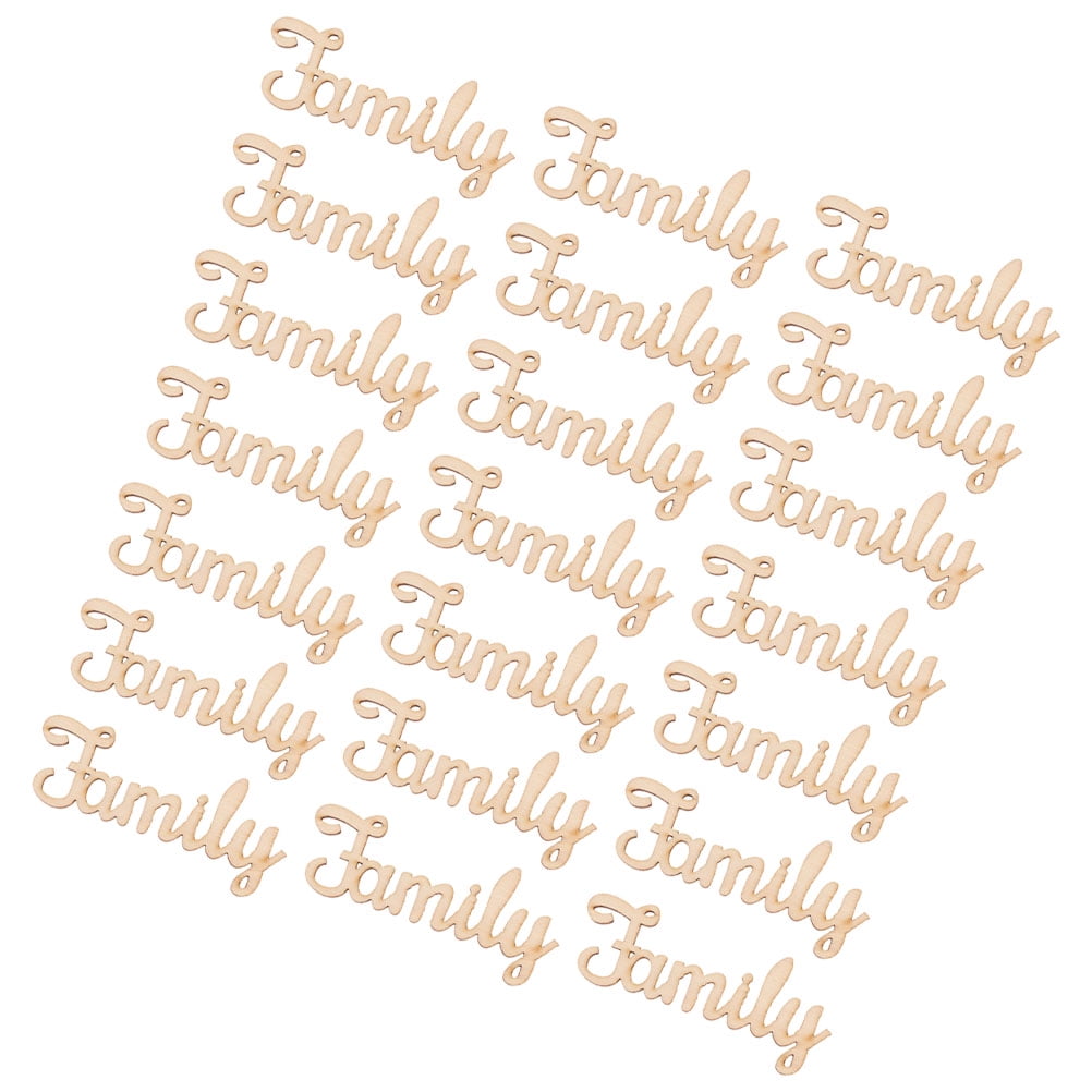 OUNONA Beige Wood Letters for Crafts and Decoration 50pcs Unfinished ...