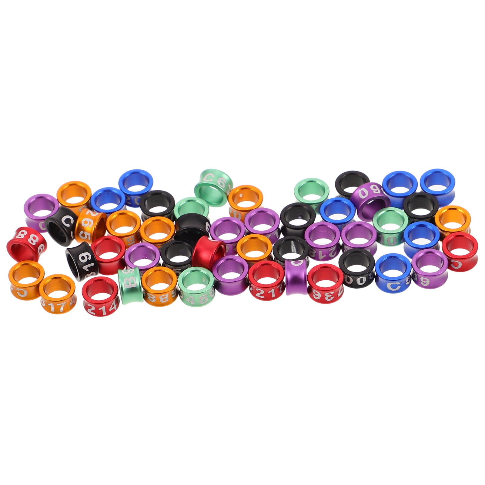 OUNONA Assorted Color Metal Poultry Leg Tags for Bird Use Secure Closed ...