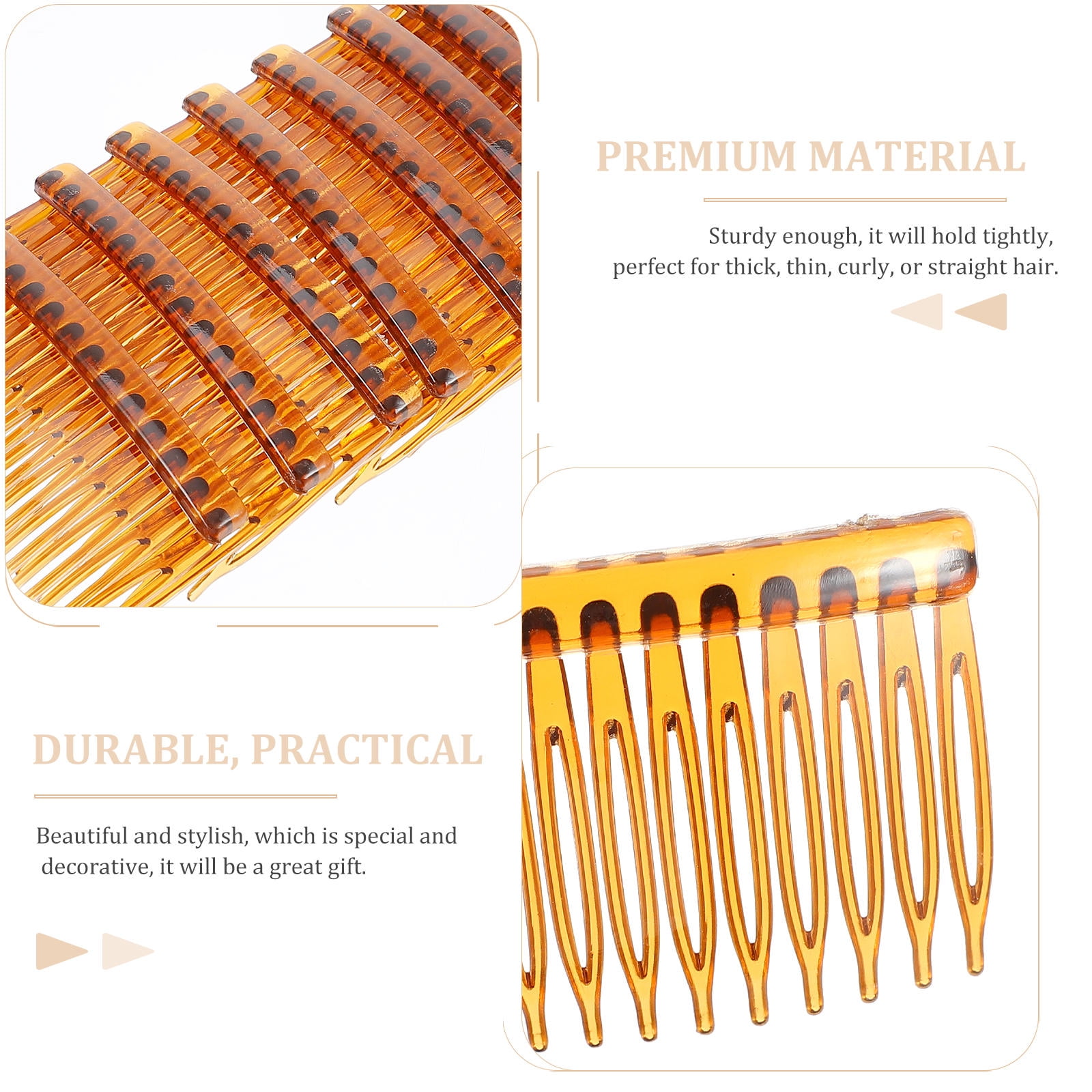 OUNONA 50 Pcs Plastic Comb Wide Curly Hair Accessories for Girls Bobby ...