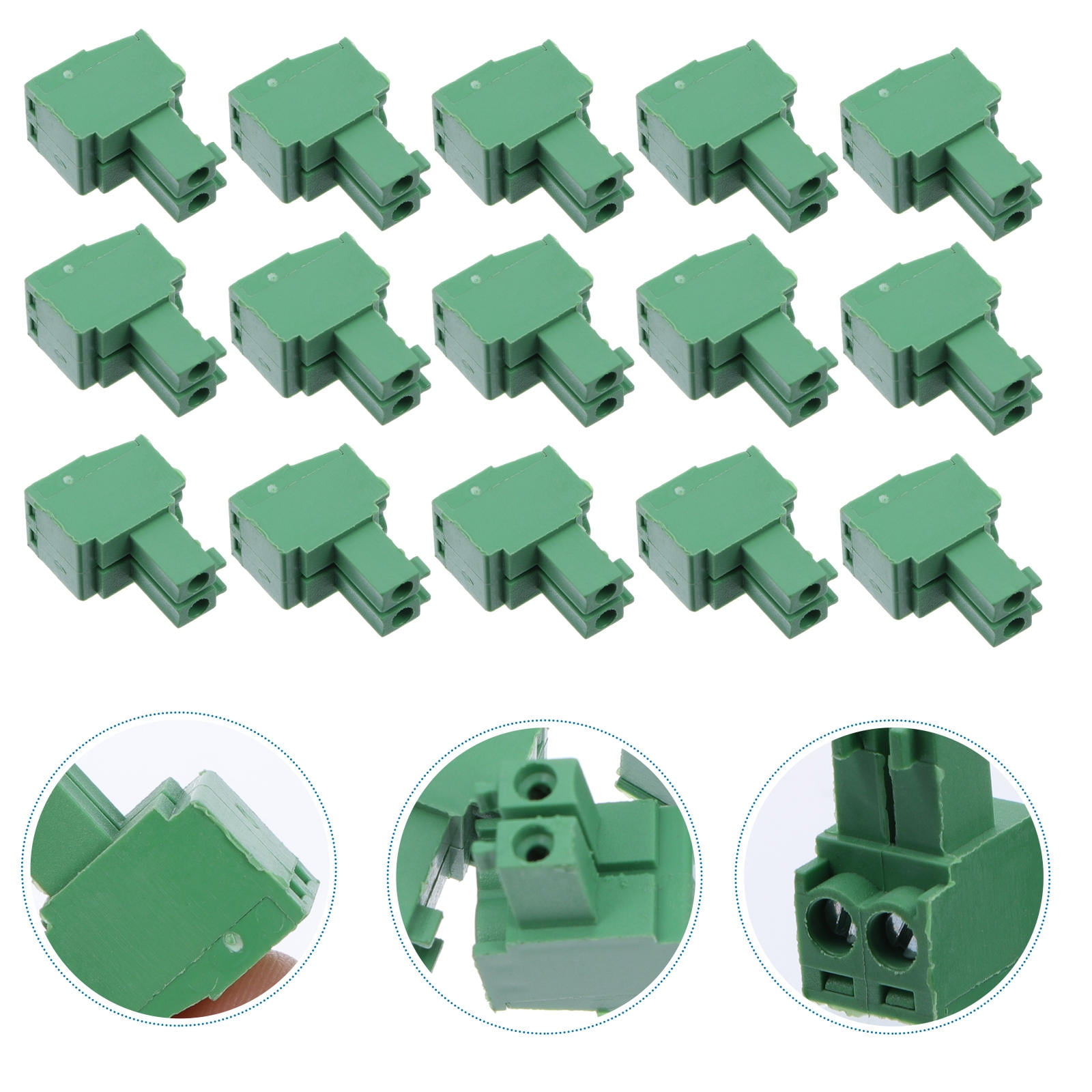 OUNONA 50 Pcs Right Angle Line Terminal Plug Connector PCB Screw ...