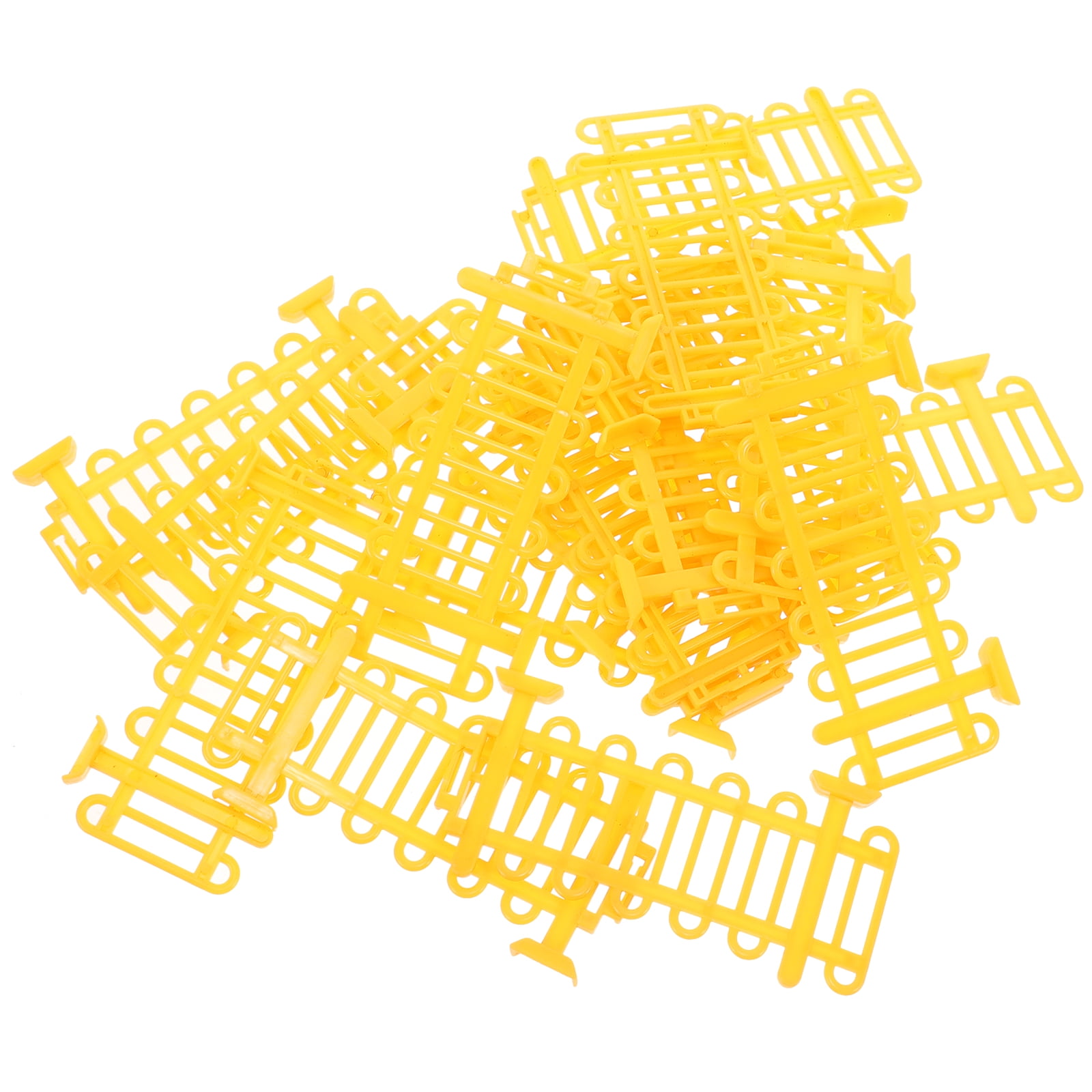 OUNONA 50 Pcs Small Garden Fence Artificial Hedge Enclosure Cage Yellow ...