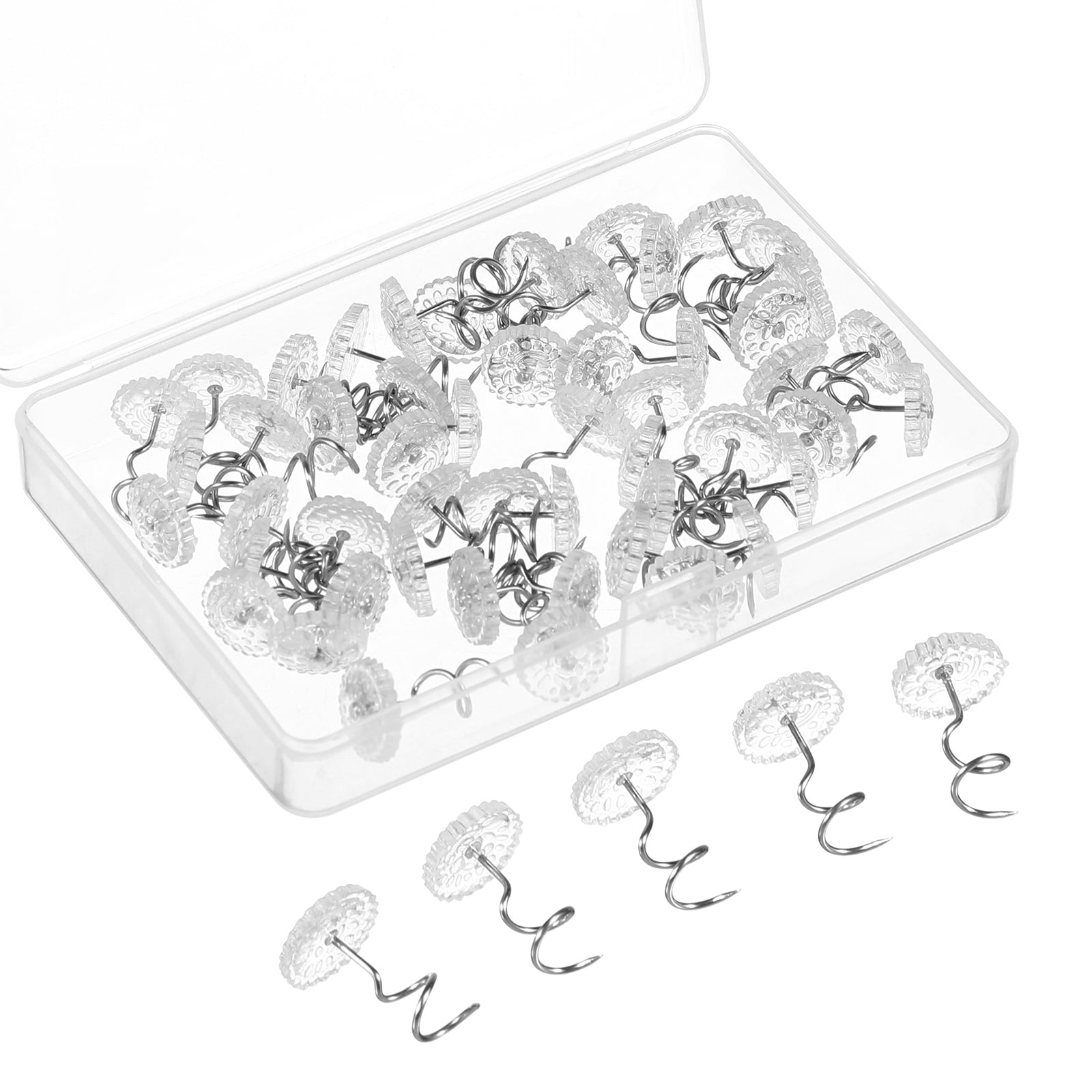 OUNONA 50 Pcs Stainless Steel Spiral Nails Tacks Rivets Twist Pins for ...