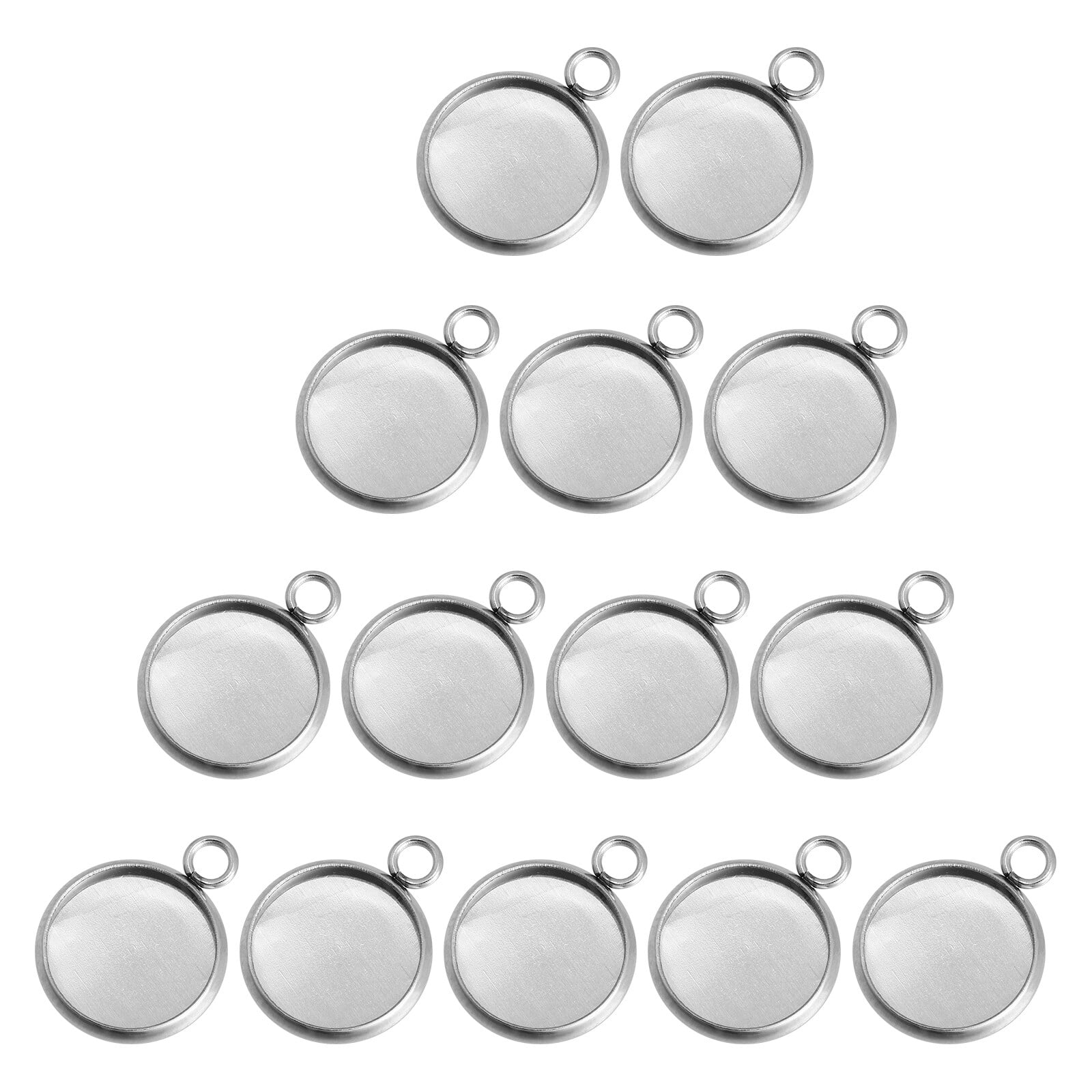 OUNONA 50 Pcs Time Gem Bottom Holder DIY Pendant Blank Base - Walmart.com