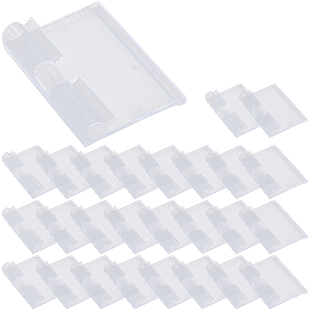 OUNONA 50 Pcs Transparent Price Tag Signs Library Shelf Label Holders ...