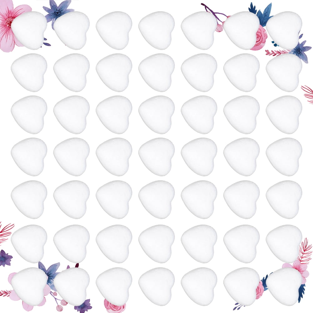 OUNONA 50 Pcs Wedding Heart Decoration Pendant Large Polystyrene Balls ...