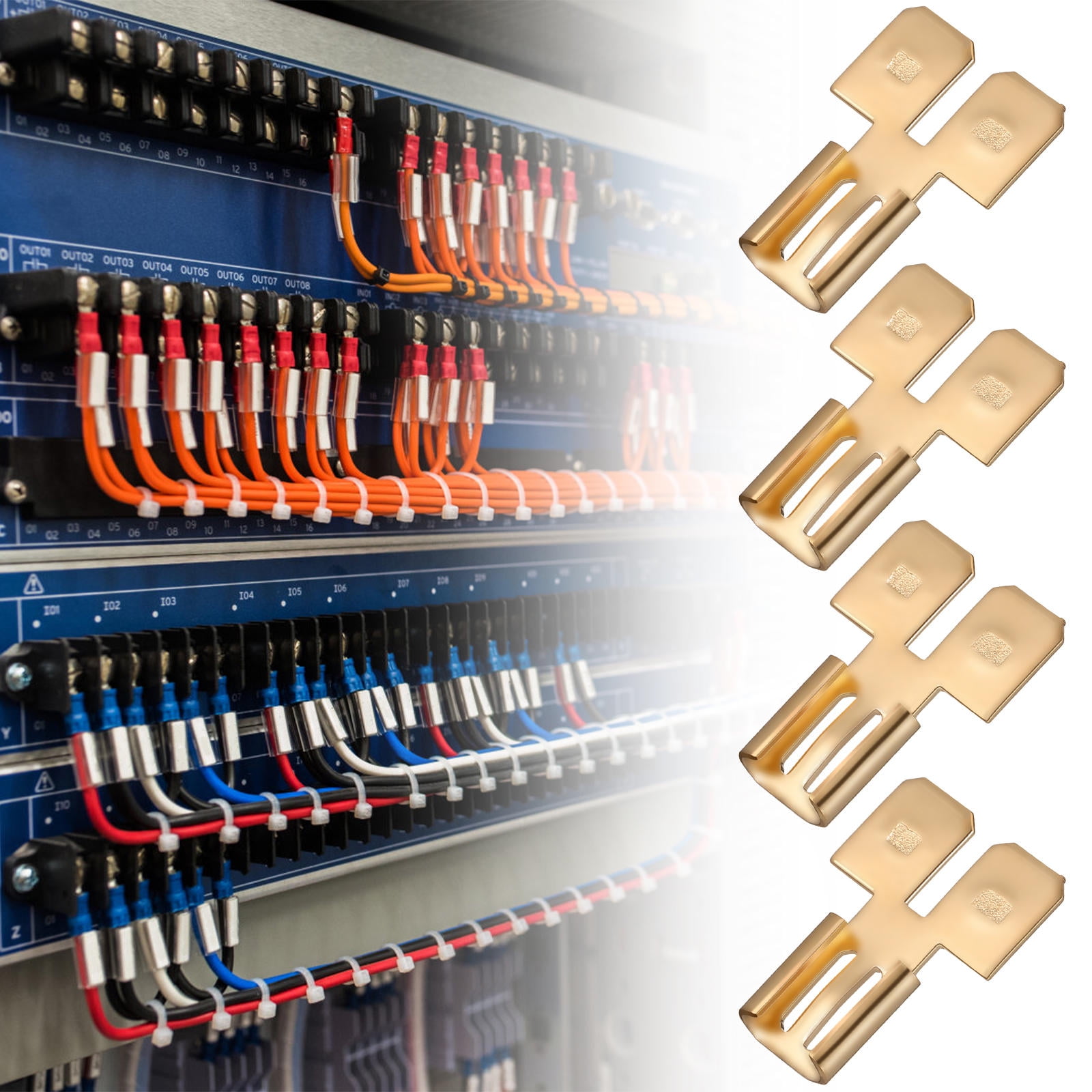 OUNONA 50 Pcs Wire Connectors Terminal Double Back Spade - Walmart.com