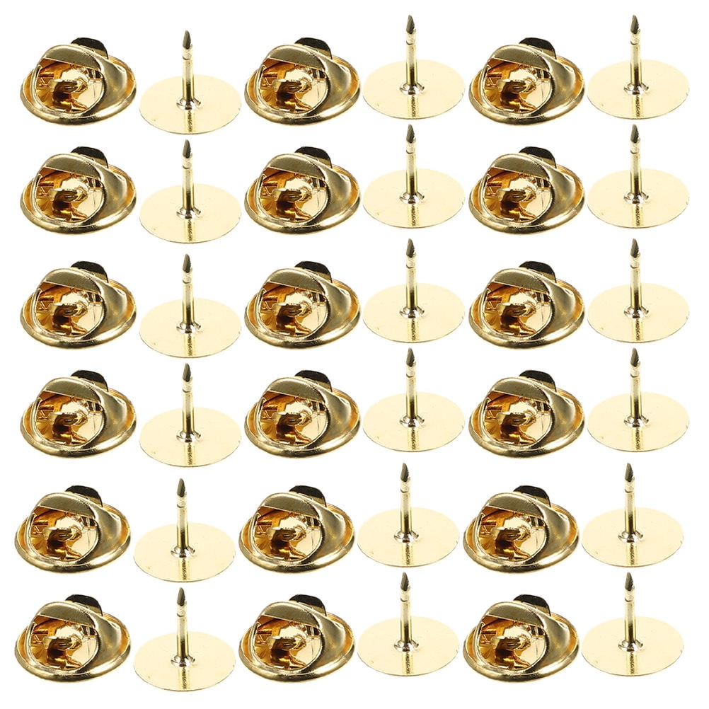 OUNONA 50 Sets Fastening Magnetic Pin Backs for Enamel Hair Miss Man ...