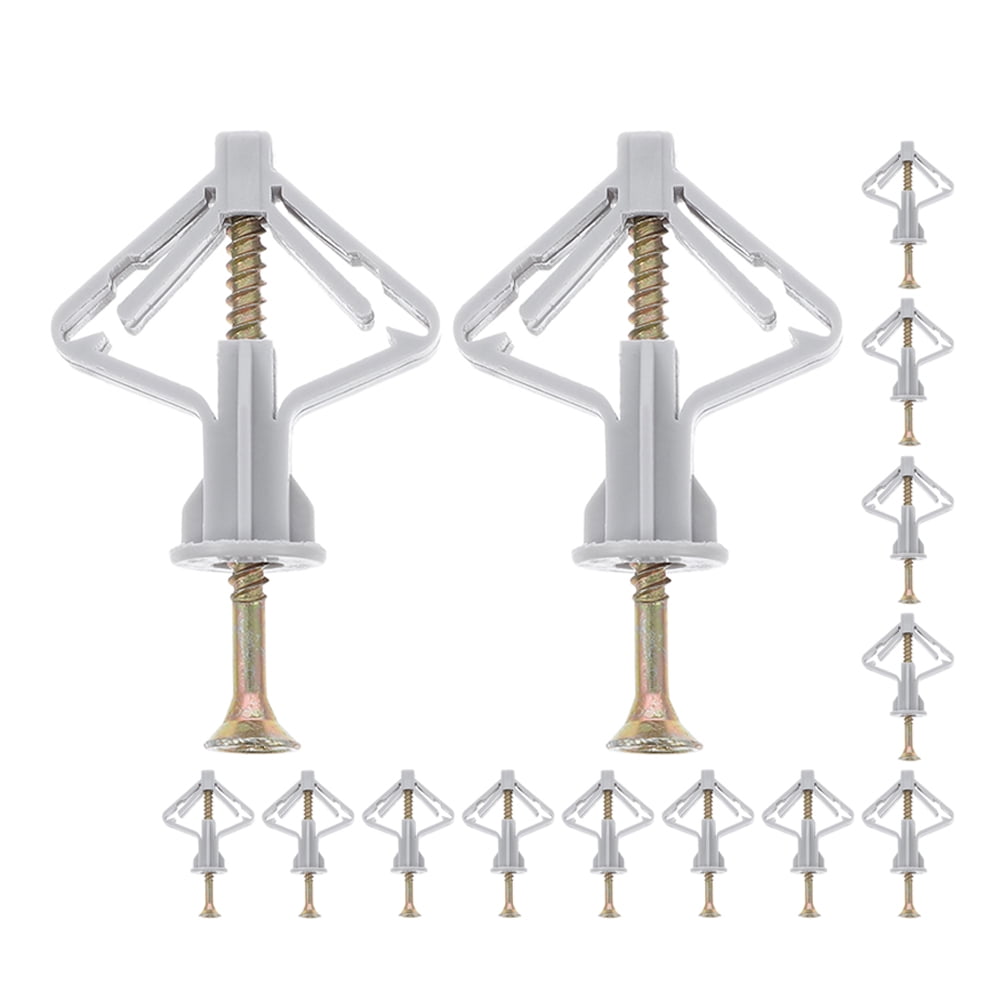 OUNONA 50 Sets Heavy Duty Wall Anchors Hollow Door Butterfly Screw ...