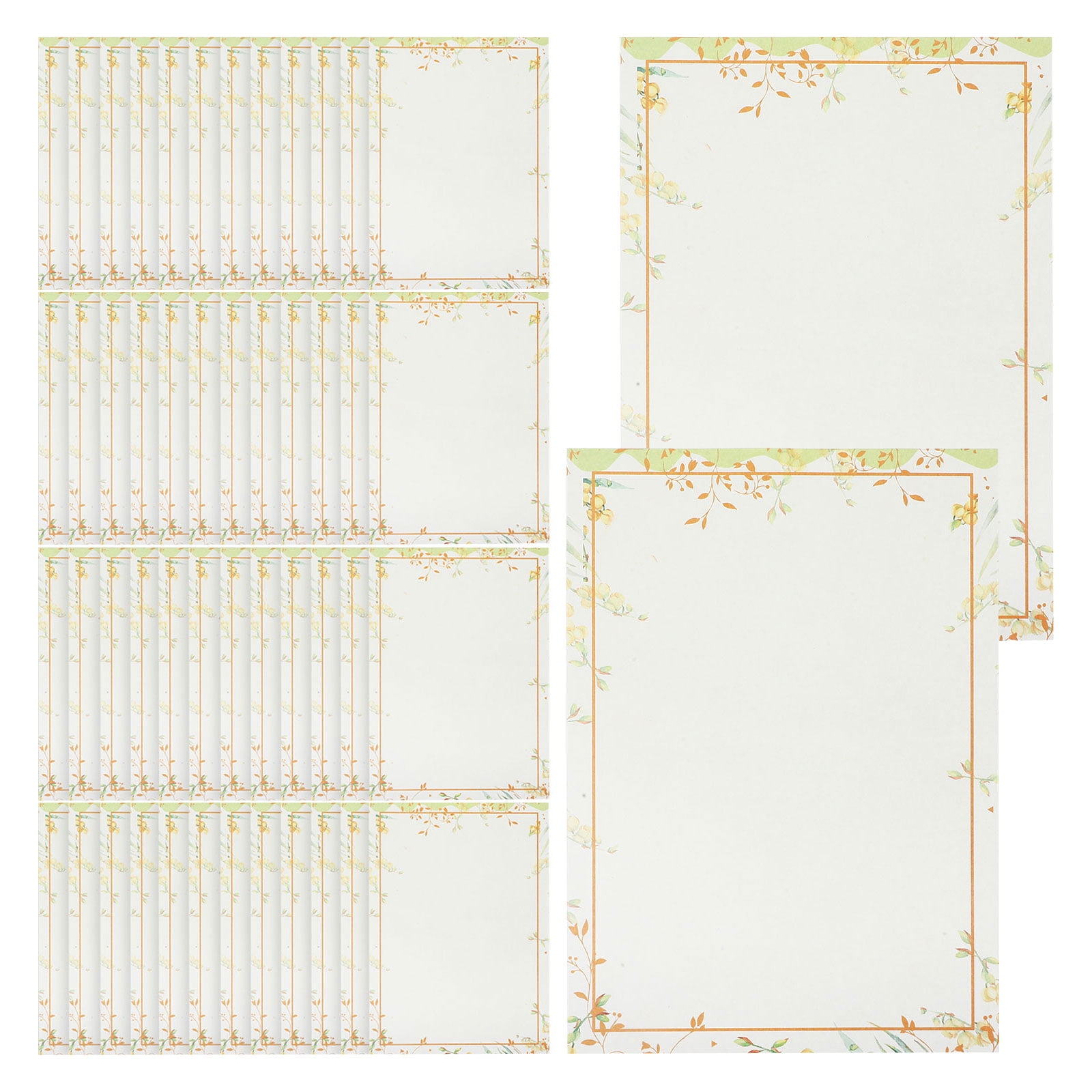 OUNONA Retro Beige Writing Paper for Love Letter 50 Sheets Vintage ...