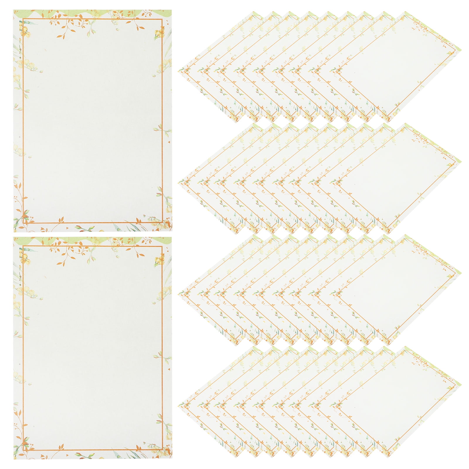 OUNONA 50 Sheets Retro Writing Paper Letter Paper Letter Writing Paper ...