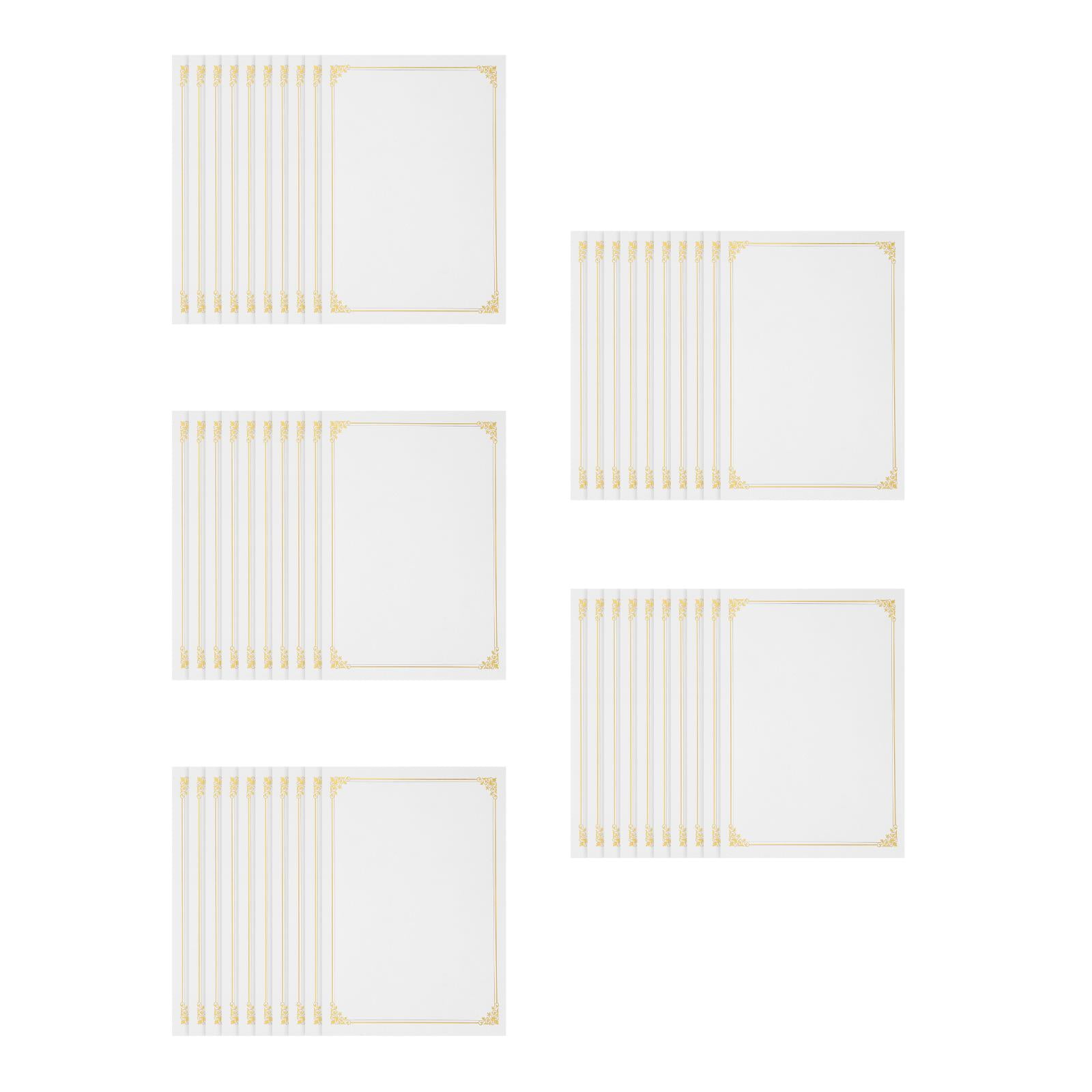 OUNONA 50 pcs Blank Award Certificate Paper Certificate Inner Paper ...