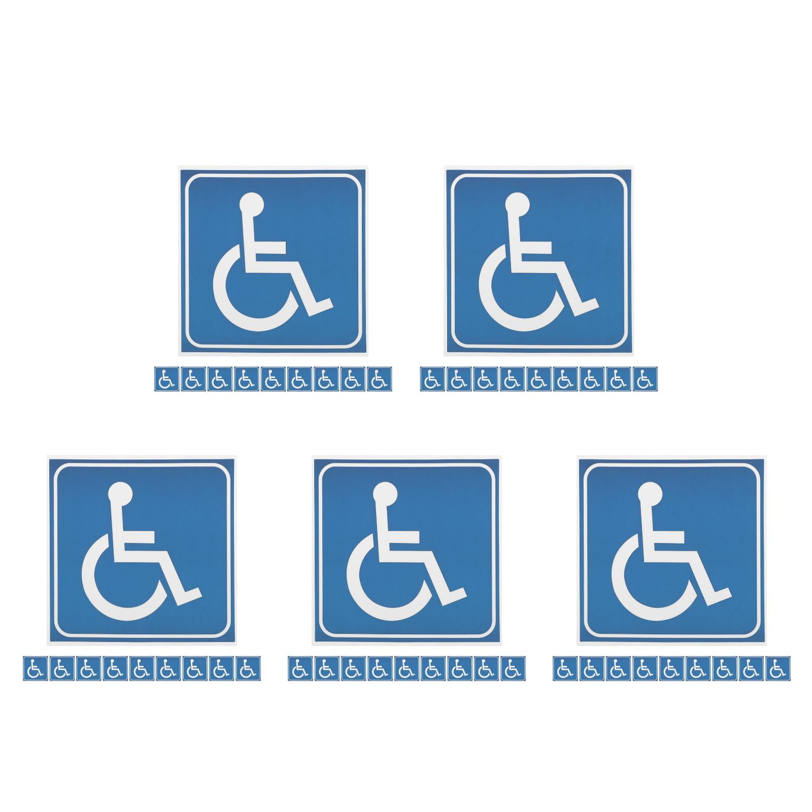 OUNONA 50 pcs Handicap Parking Signs Disabled Wheelchair Decals for ...