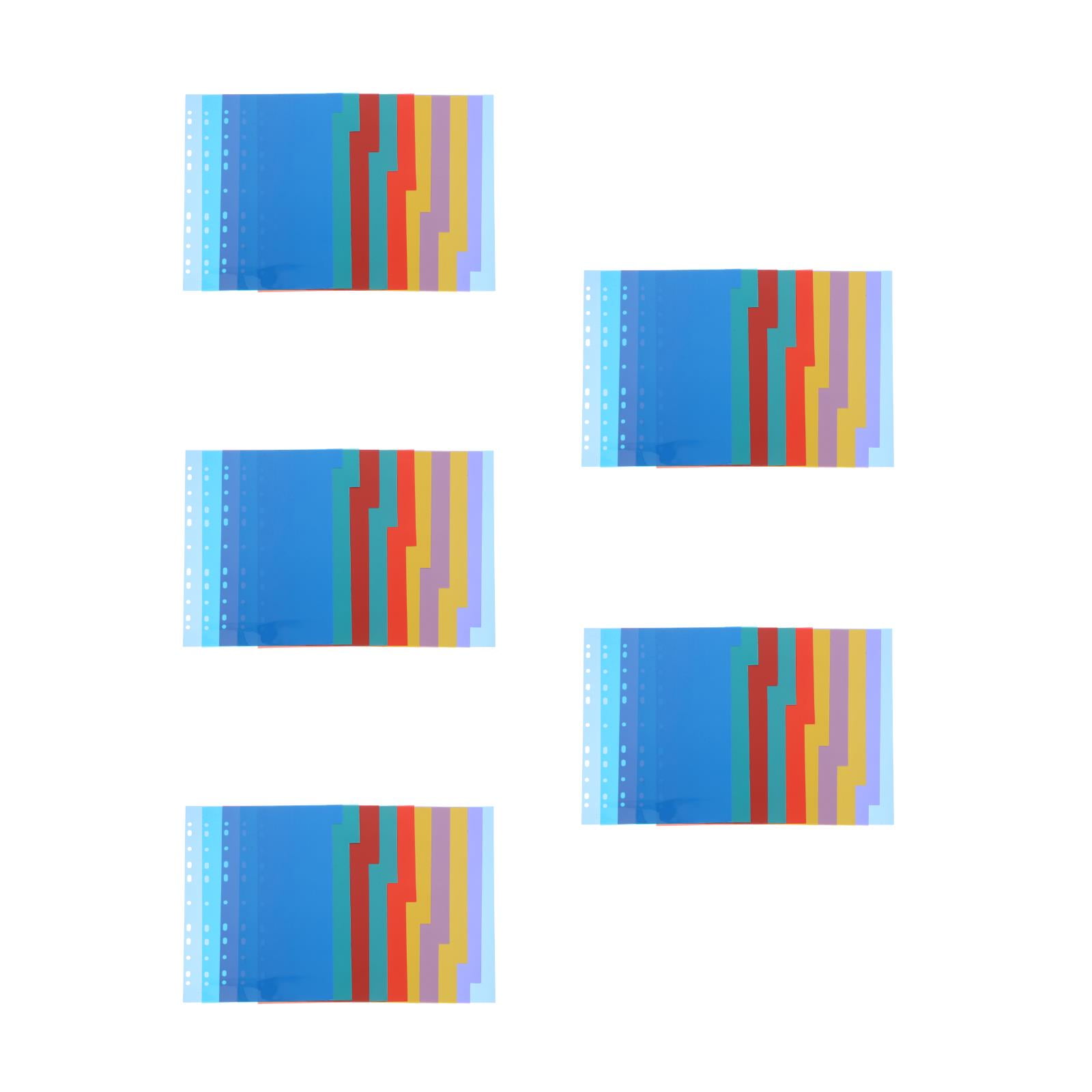 OUNONA 50 pcs Paper Binder Divider With Tabs Binder Divider Paper Tab ...