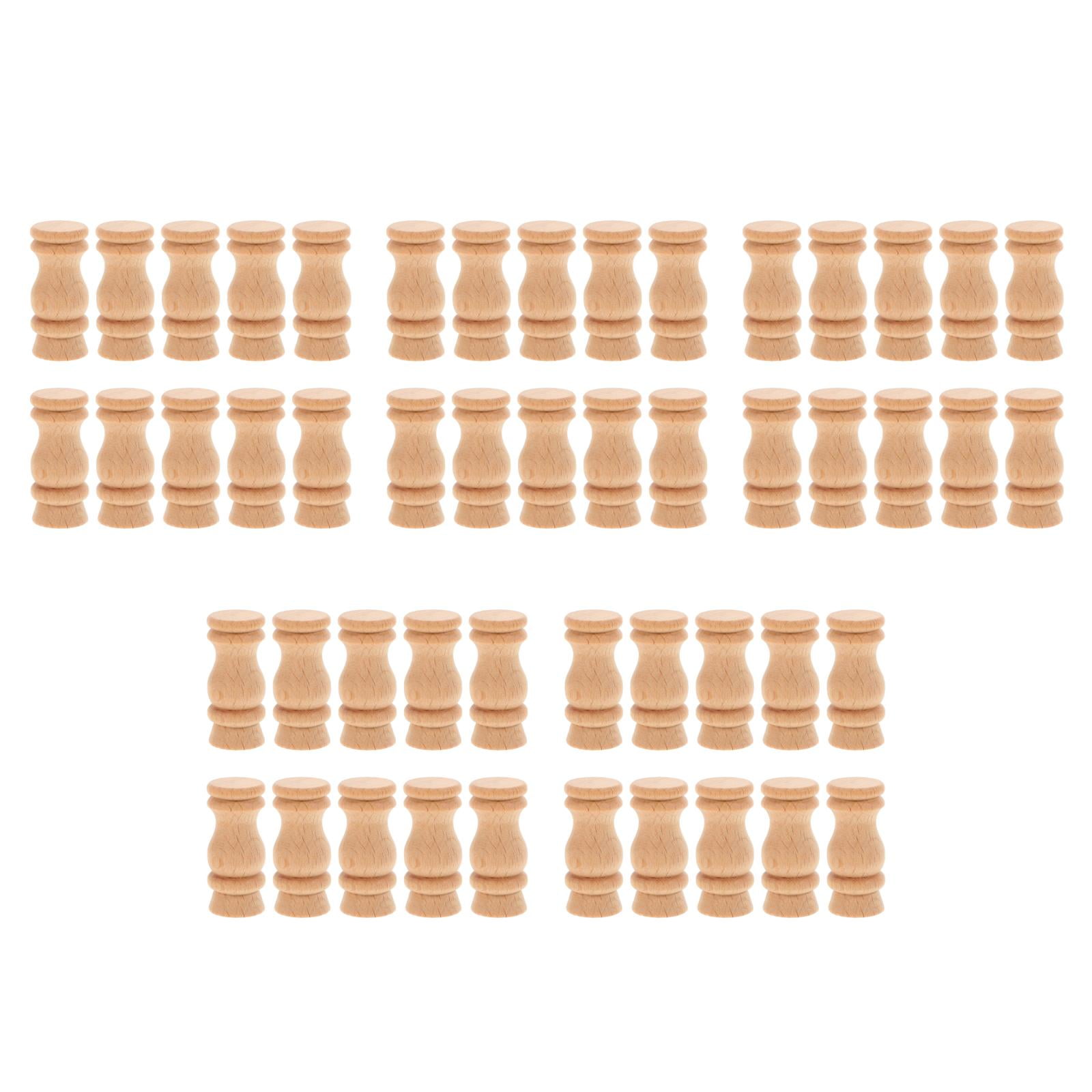 OUNONA OUNONA 50 pcs Decorative Wood Spindles for Home Restaurant Craft ...