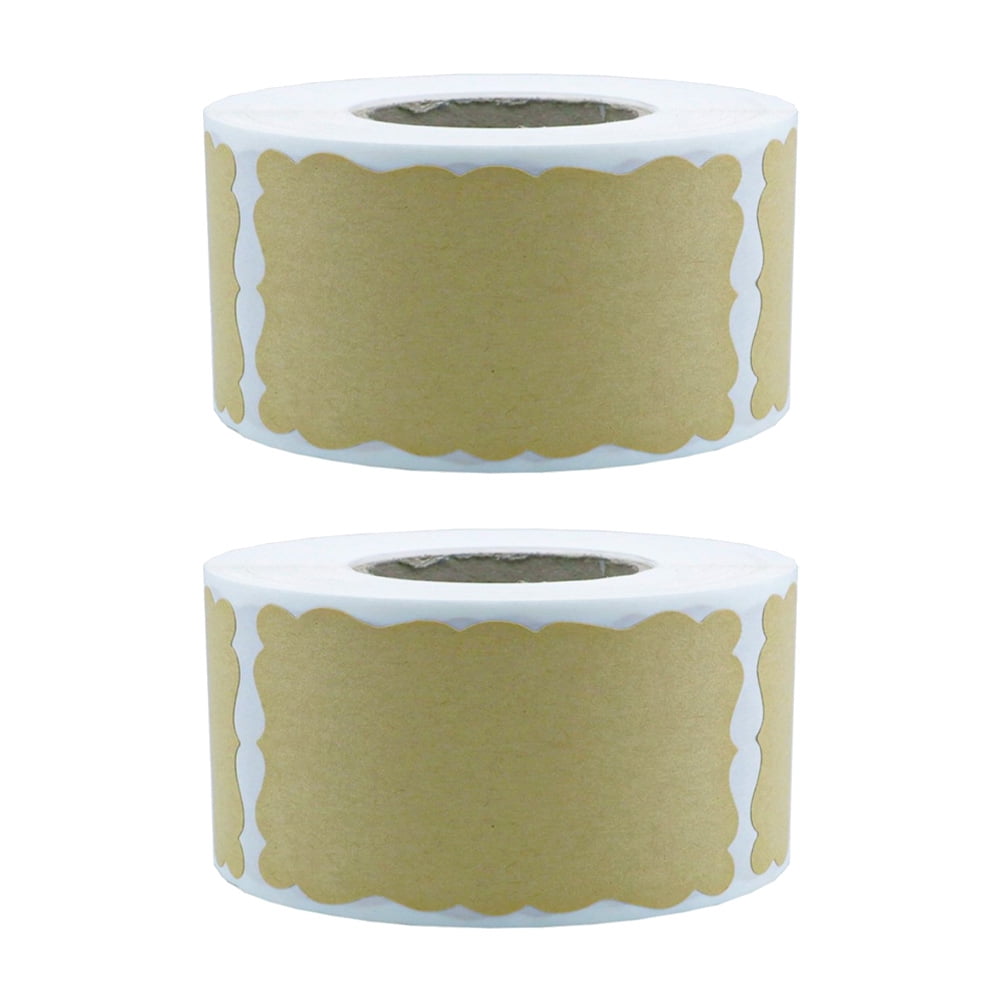 OUNONA 500 Pcs/ Kraft Paper Label Sticker Gift Package - Walmart.com