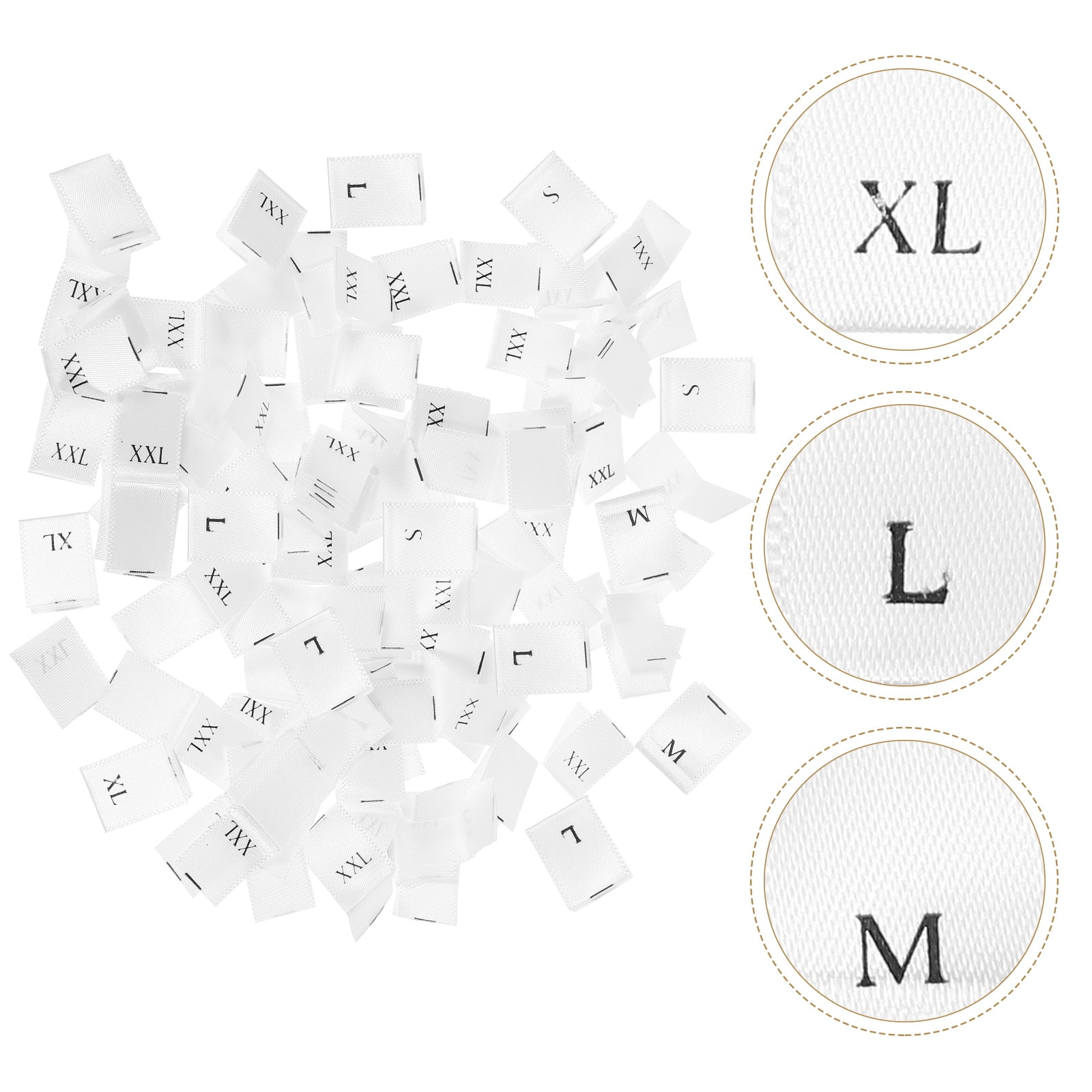 OUNONA 500 Pcs Name Labels for Clothing Size Label Size Marks 1.7x1.3cm ...