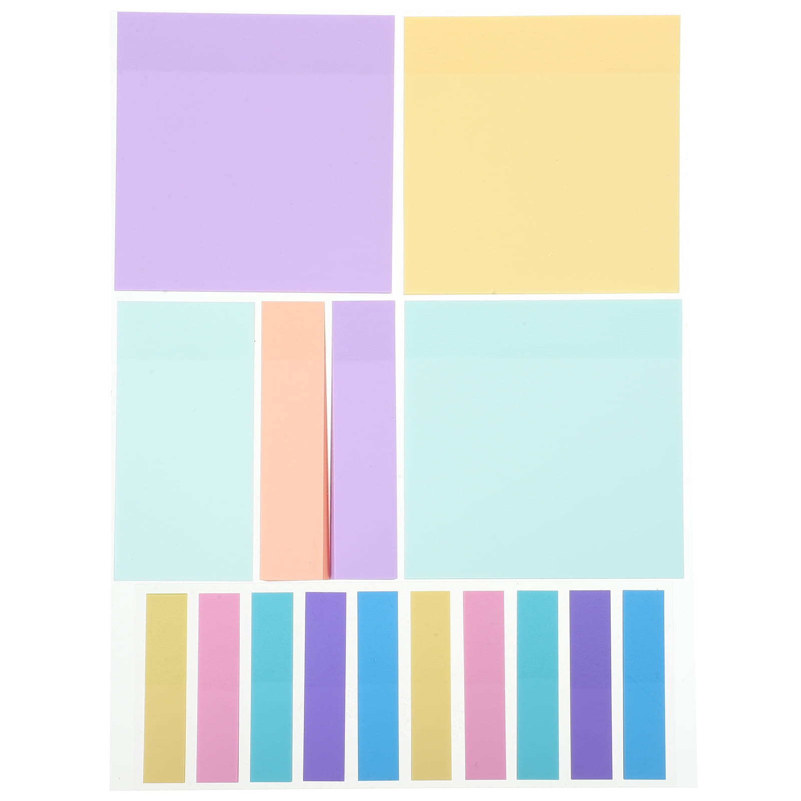 OUNONA 500Pcs Lovely Note Stickers Assorted Color Tearable Self ...