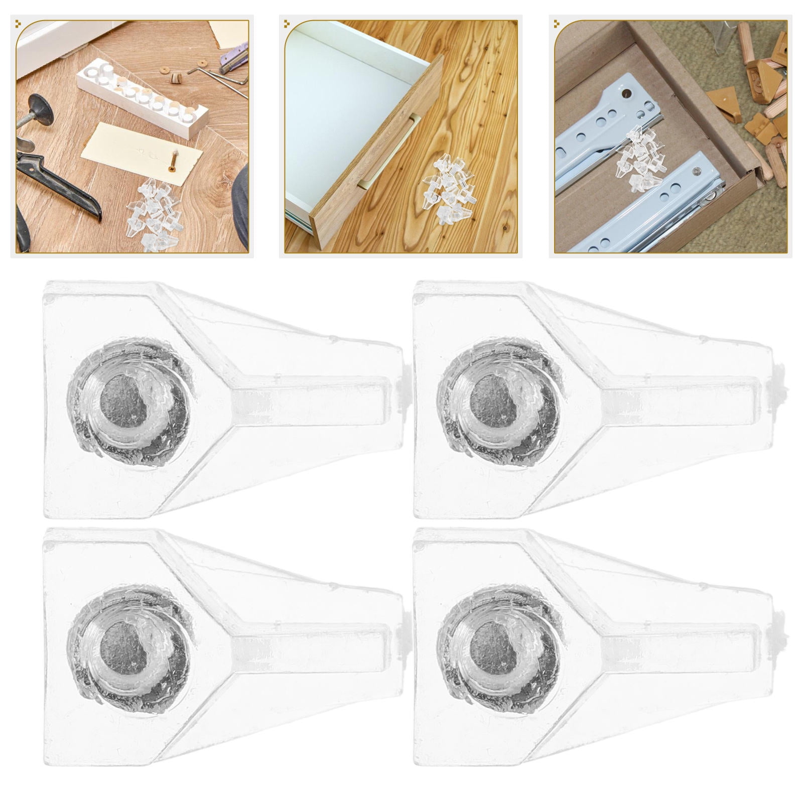 OUNONA 500pcs Clear Plastic Shelf Support Pegs Transparent Shelf Holder ...