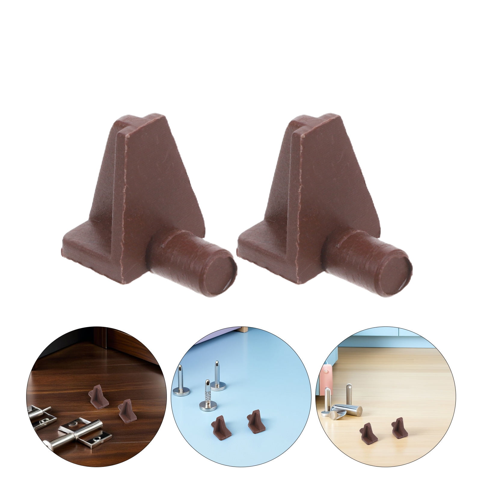 OUNONA Invisible Plastic Shelf Support Pegs Brown for Cabinets 50Pcs ...