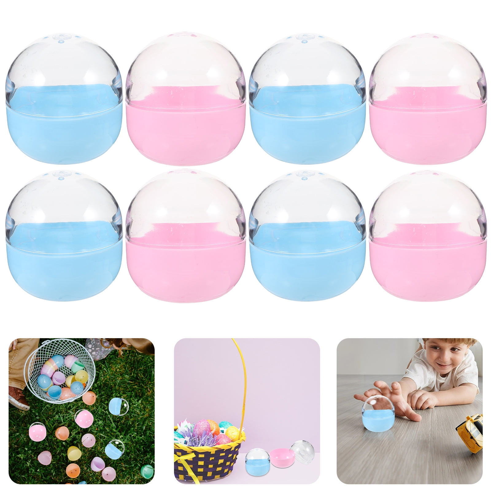 OUNONA 50Pcs Empty Capsules Balls Reusable Fillable Capsules Multi ...