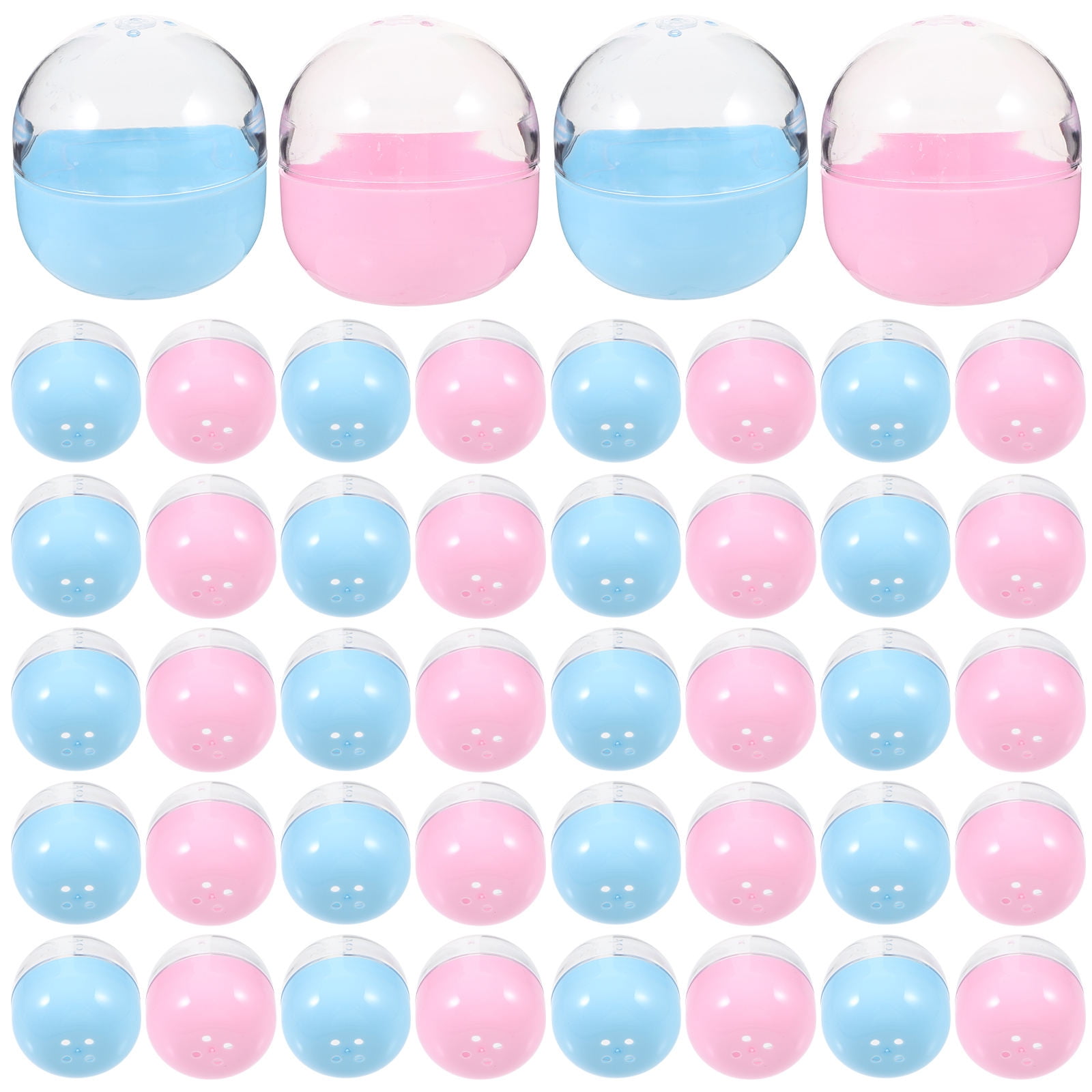 OUNONA 50Pcs Fillable Capsules Balls Empty Twisted Balls Plastic Balls ...