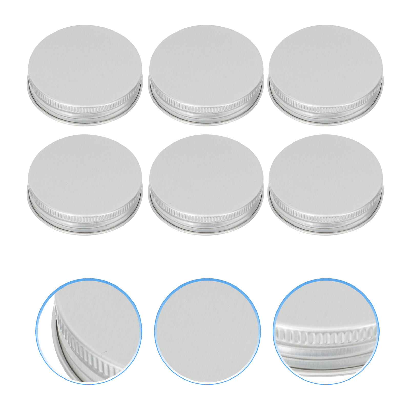 Homoyoyo Decorative Mason Jar Lids Aluminum Silver 50Pcs - Walmart.com