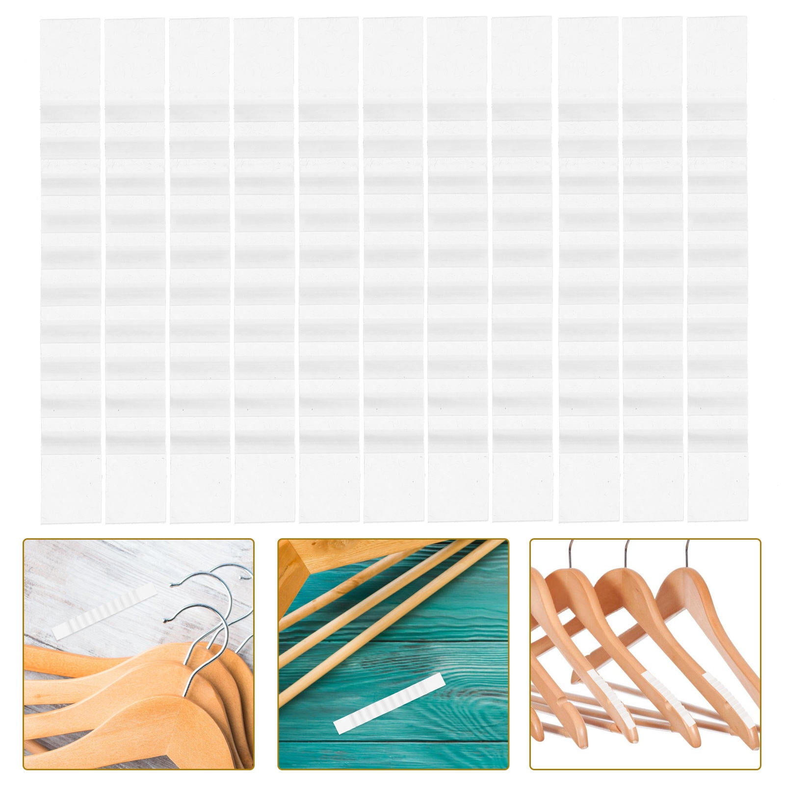 OUNONA 50Pcs Non slip Hanger Grips for Wood Hangers Hanger Grip ...