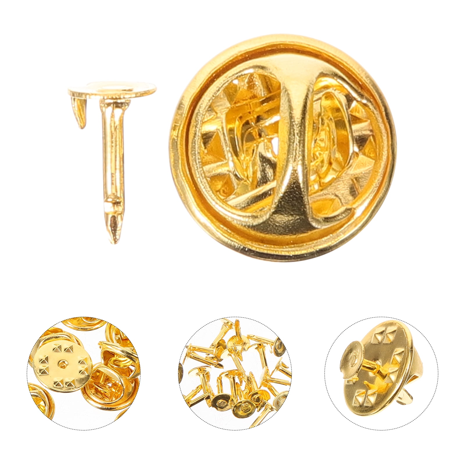 Pin Backs, Lapel Pin Backs, 50pcs Brass Metal Pin Backings For Brooch ...