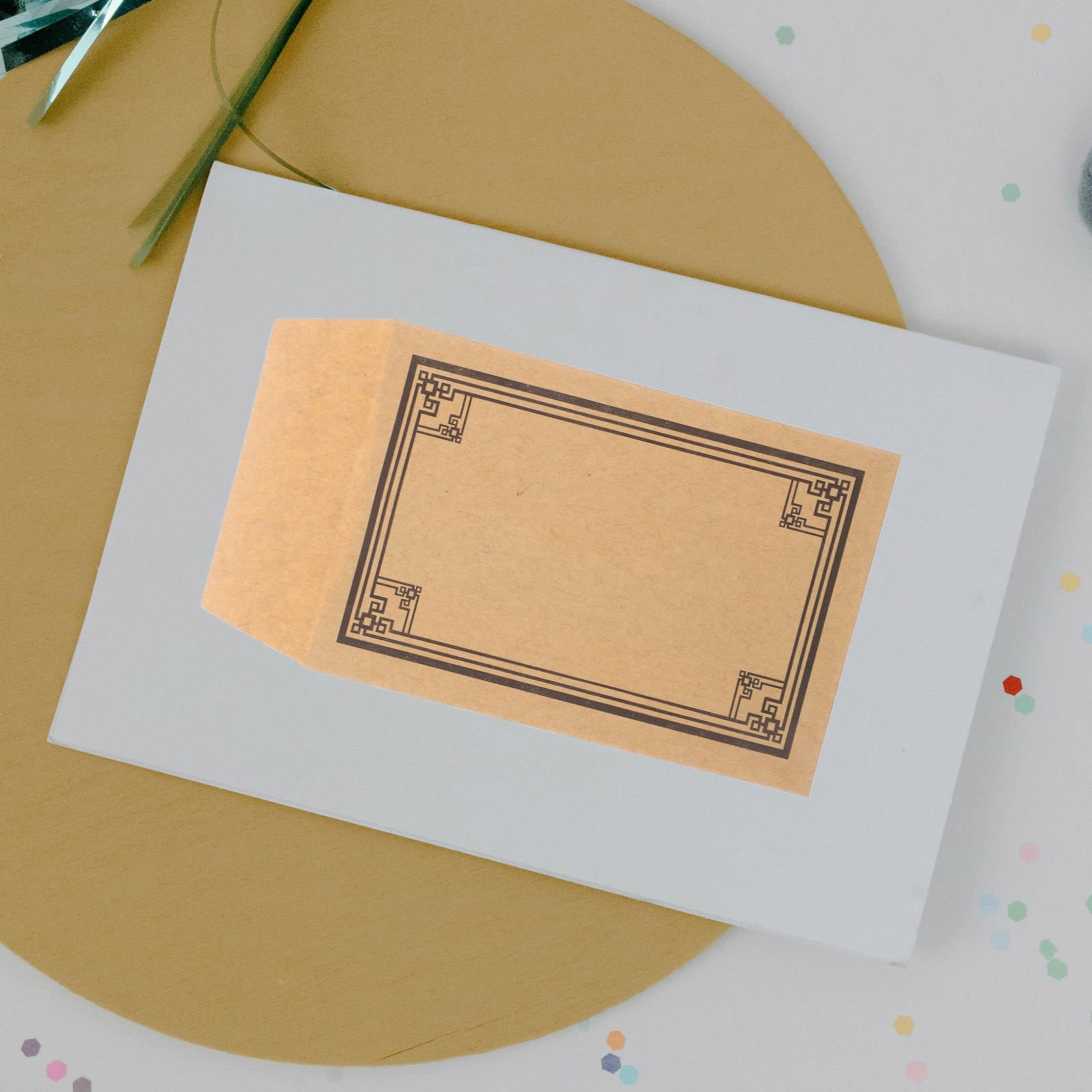 OUNONA 50Pcs Tip Envelopes Self Sealing Kraft Paper Brown Storage for ...