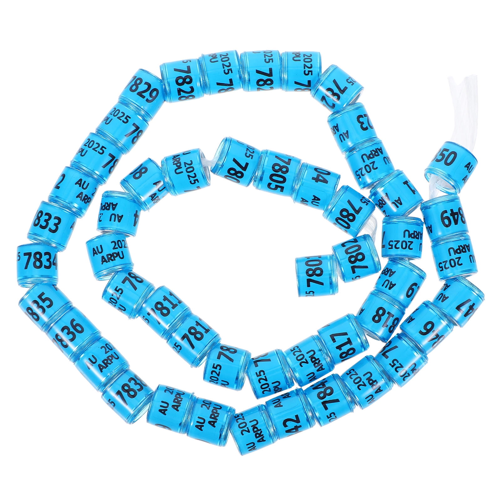 OUNONA 50pcs Aluminum Plastic Pigeon Leg Bands Numbered Foot Rings For ...